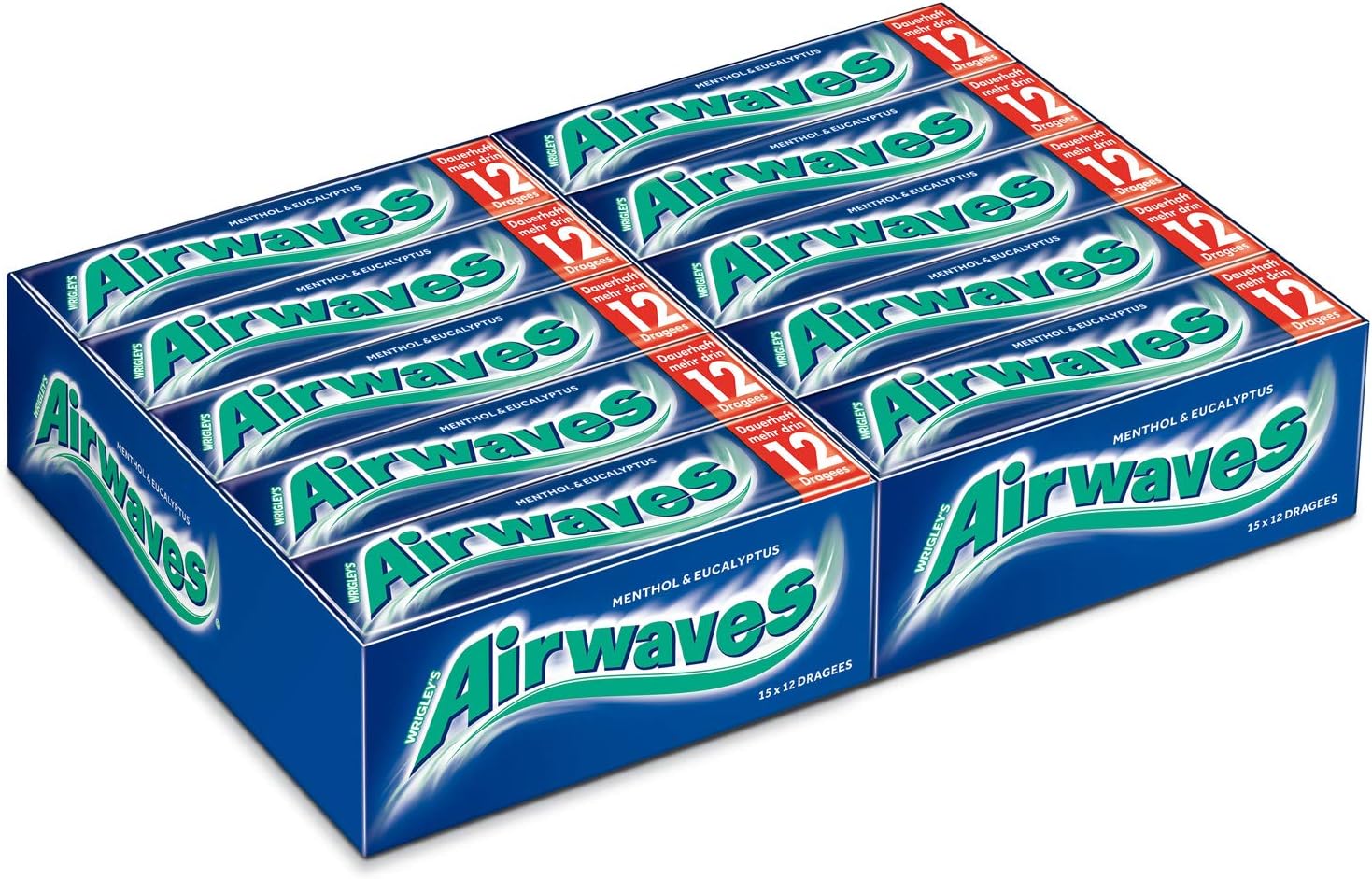 Amazon.com : Airwaves Menthol & Eucalyptus Sugarfree Gum 10 Pellets ...