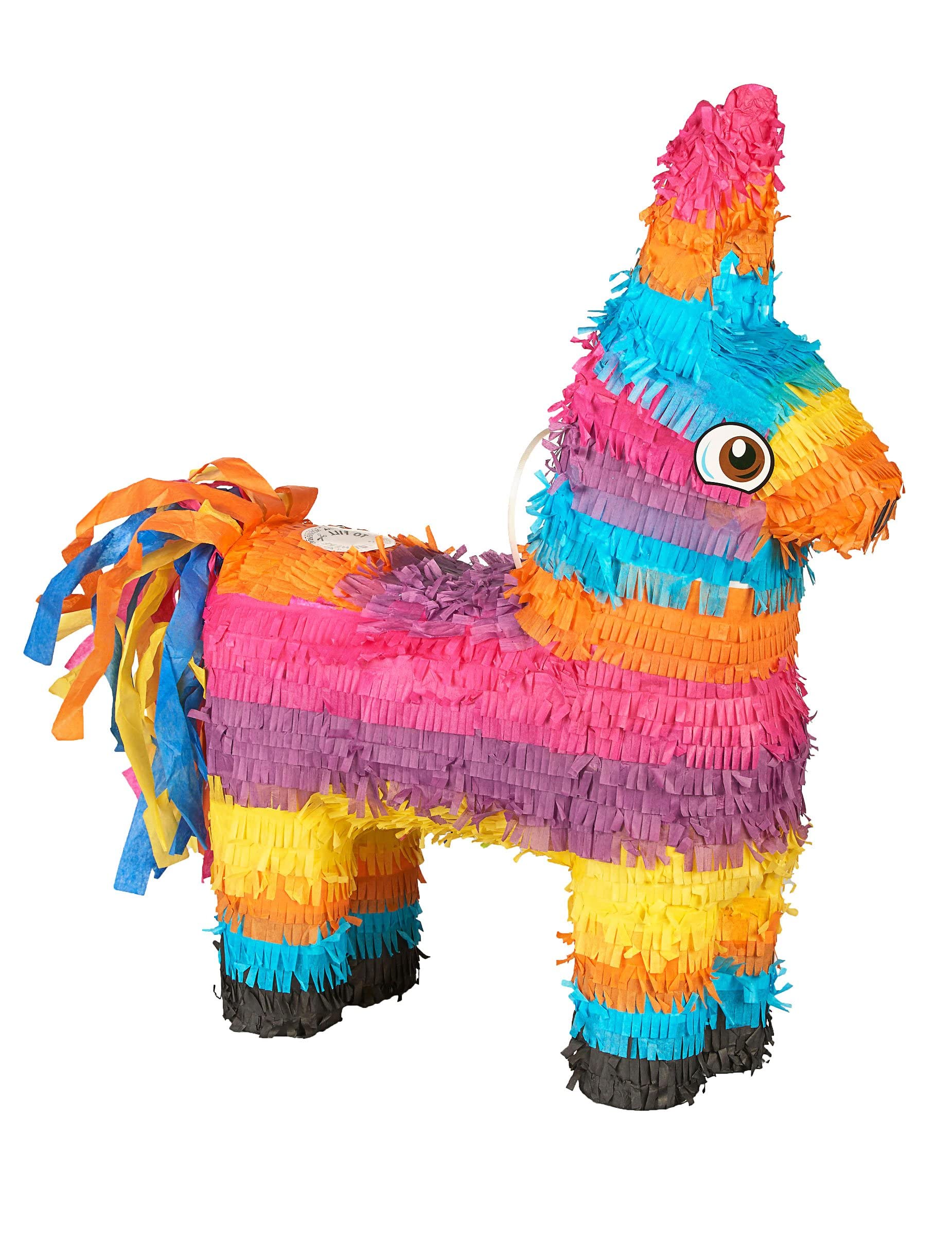 Amazon.com: Burro Pull Pinata - 13" x 22" - Multicolor Cardboard ...
