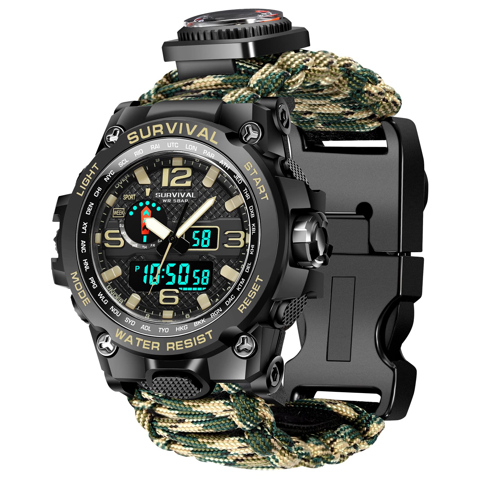 Snapklik.com : Kavie 23-in-1 Military Tactical Watch For Men ...