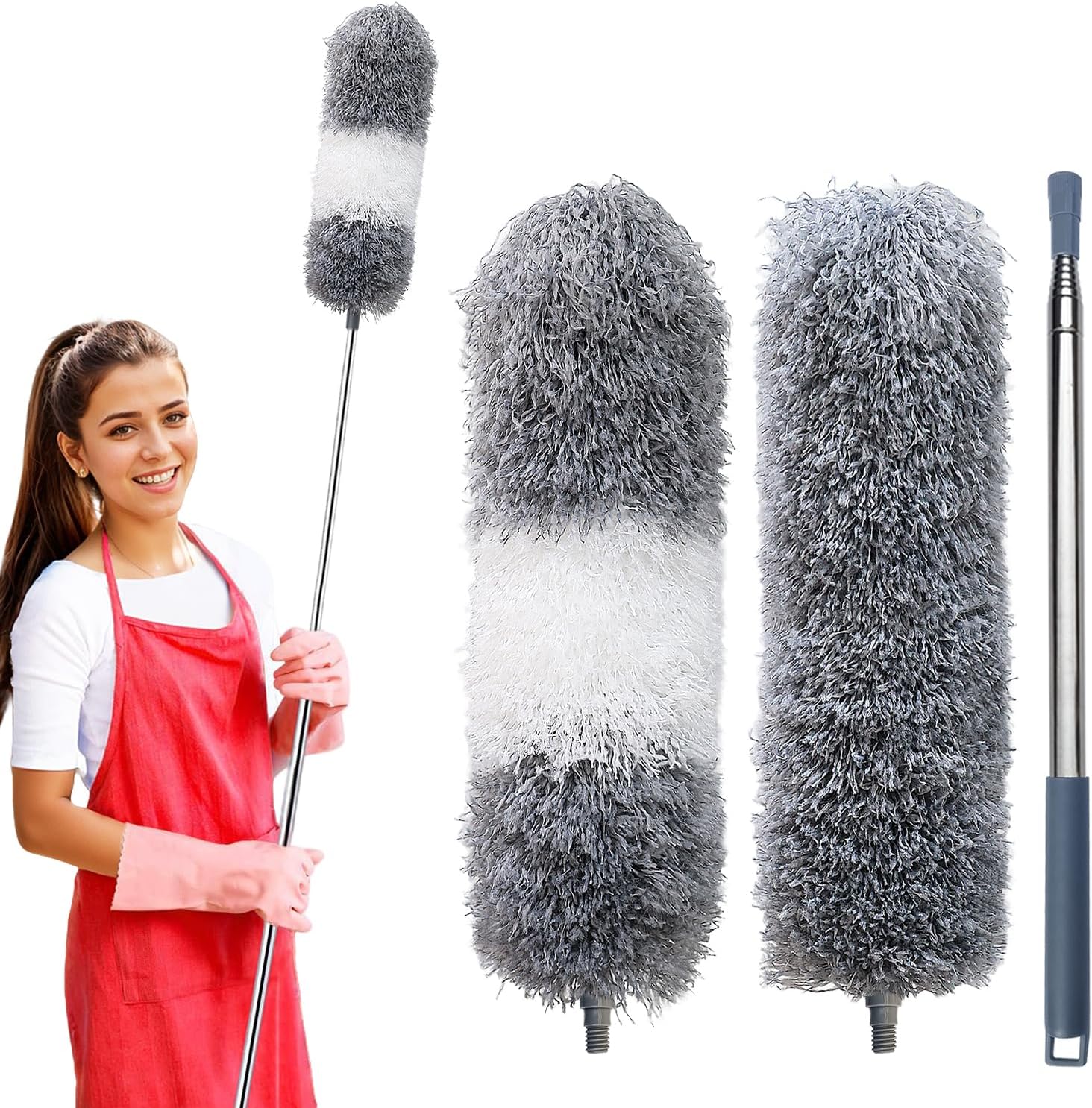 Amazon.com: Microfiber Feather Dusters for Cleaning, Extendable Duster ...