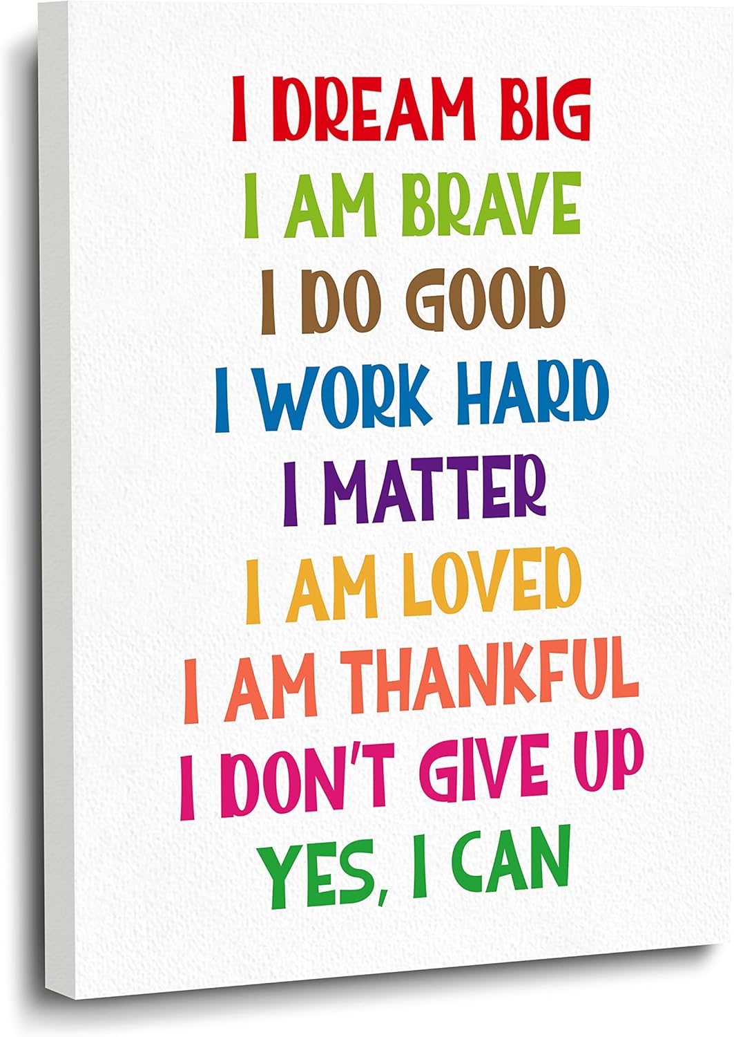 Amazon.com: Positive Motivational Wall Art, Kids Room Decor, Kids ...