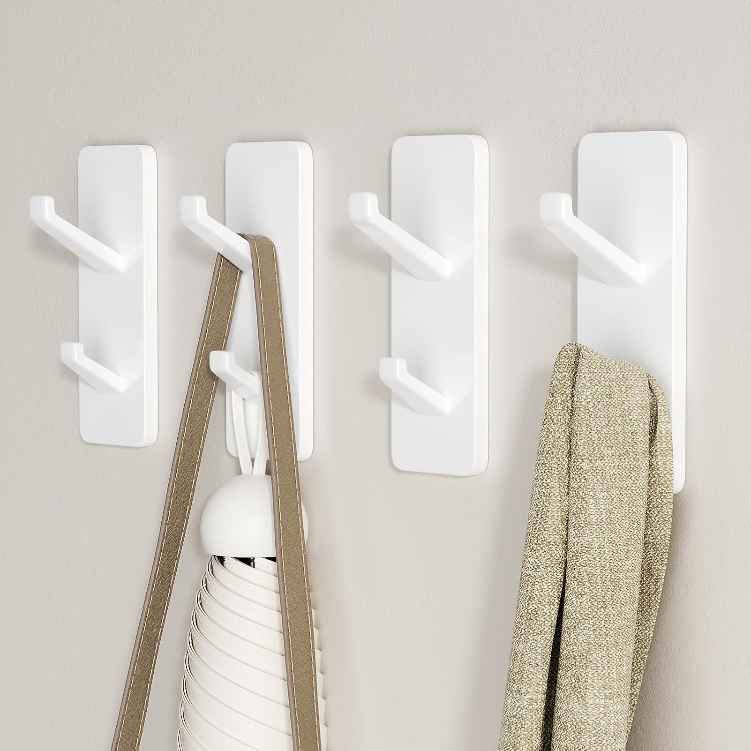 Amazon.com: Self Adhesive Wall Hooks for Hanging: Stick-On Hooks Hold ...