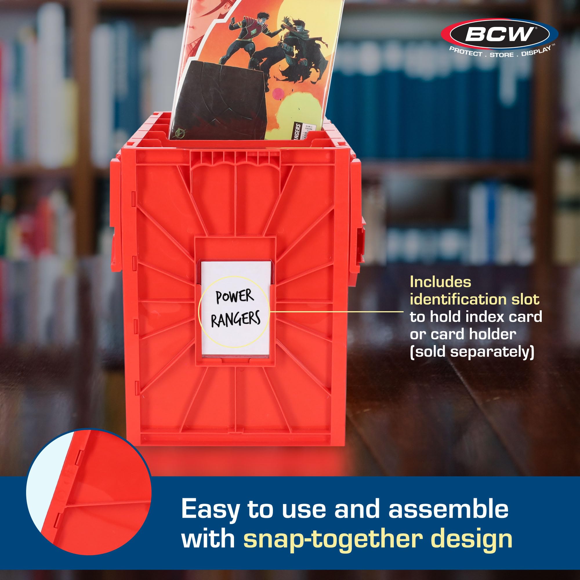 Snapklik.com : BCW Short Comic Book Bin, Red 5 Pack - For 150 Standard ...