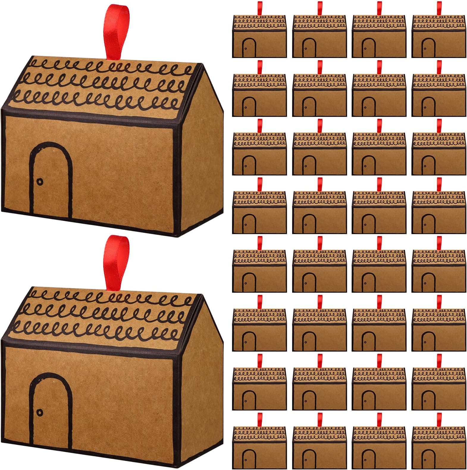 Amazon.com: Karentology 20 Pcs Classic House Shaped Gift Boxes with ...