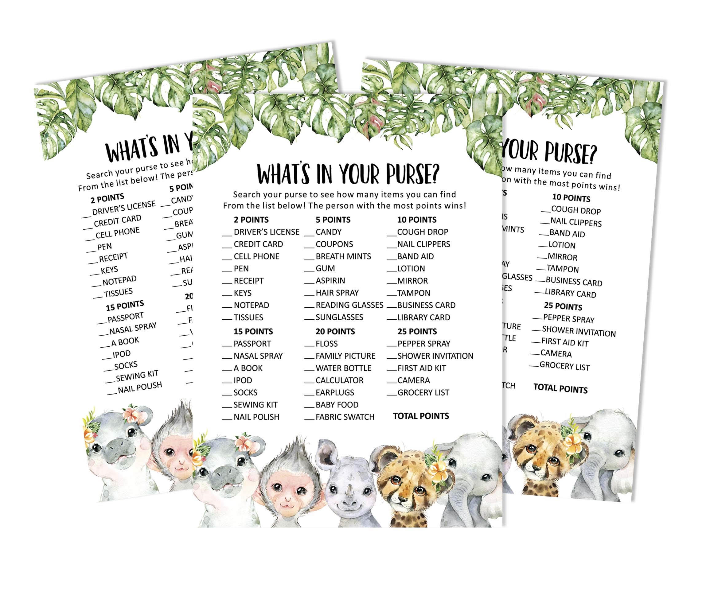 Baby Shower Safari Passport