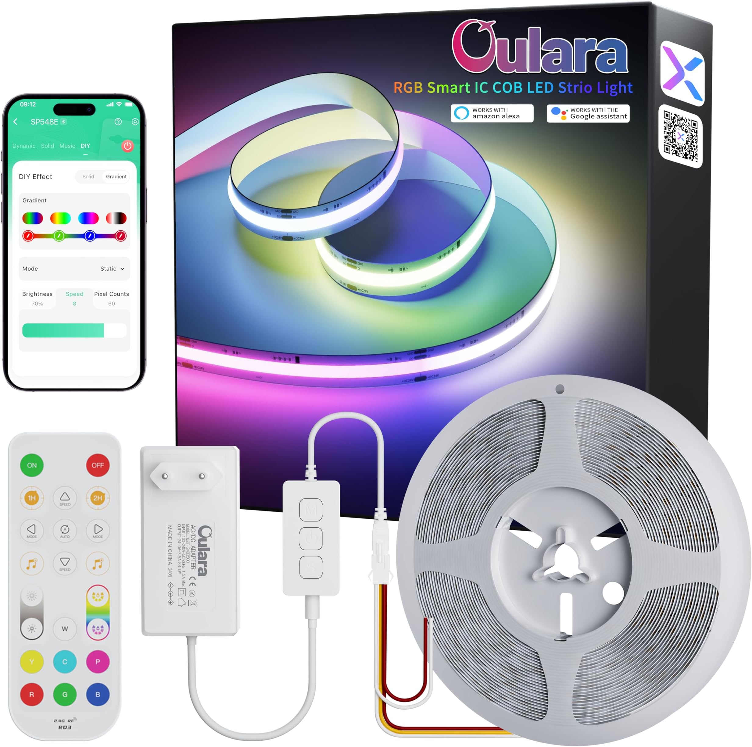 ESP8266 WLED Strip Controller LED Lighs Over 100 Dynamic Lighting Modes DIY WiFi APP Control 800 ...