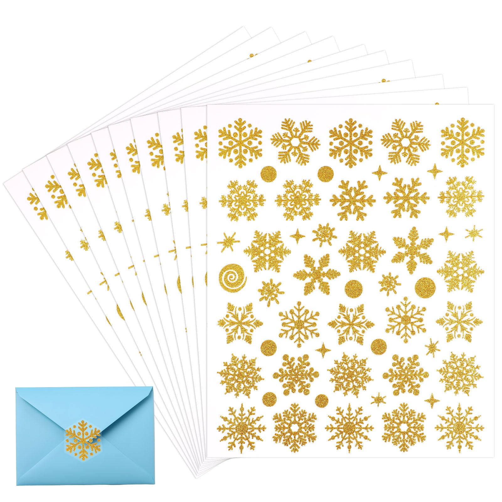 Amazon.com: 520pcs/10 Sheets Christmas Stickers, Winter Stickers ...