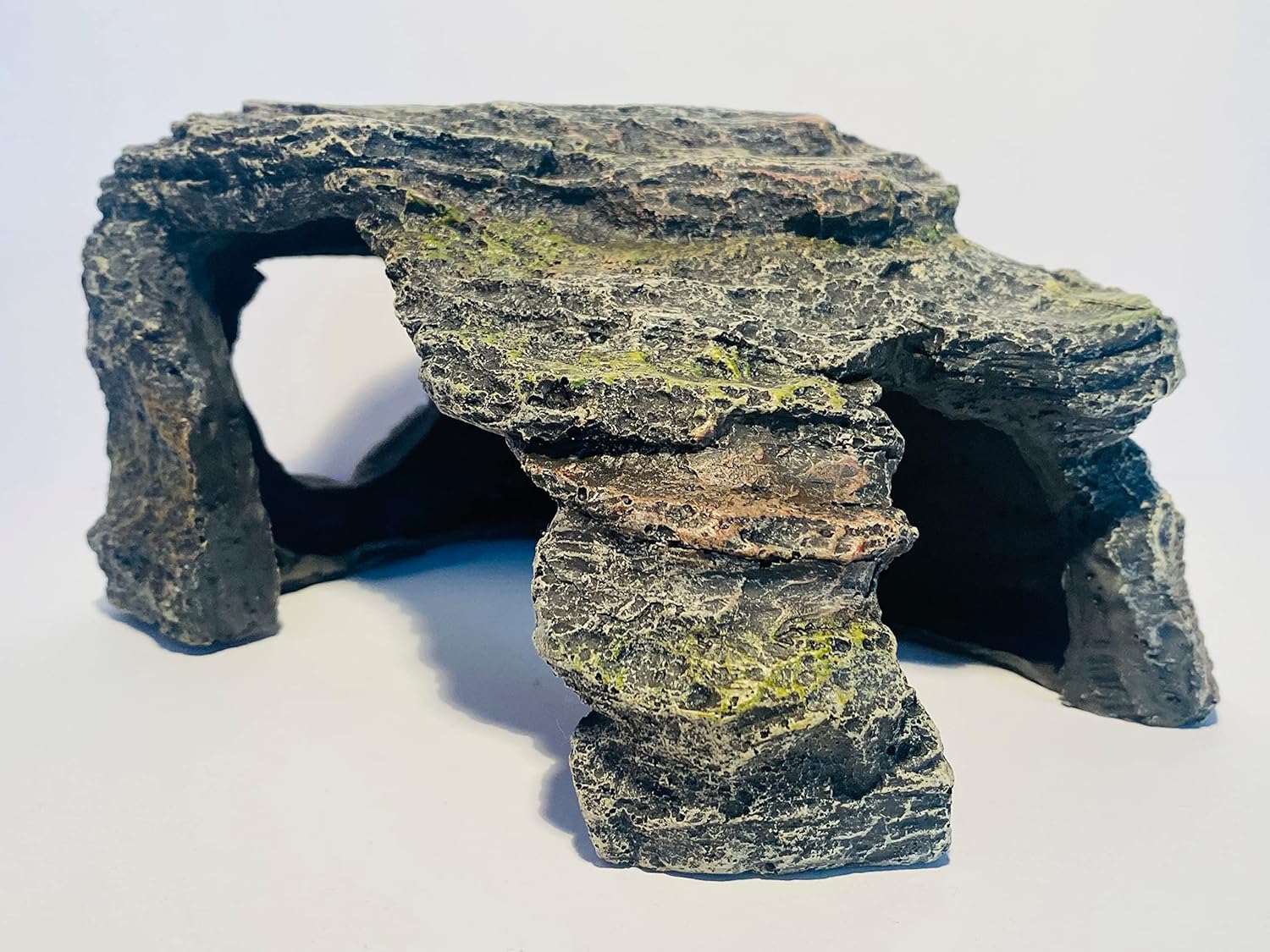 Mezzaluna Gifts Grey Natural Effect Cave Fish Tank Swim-through ...