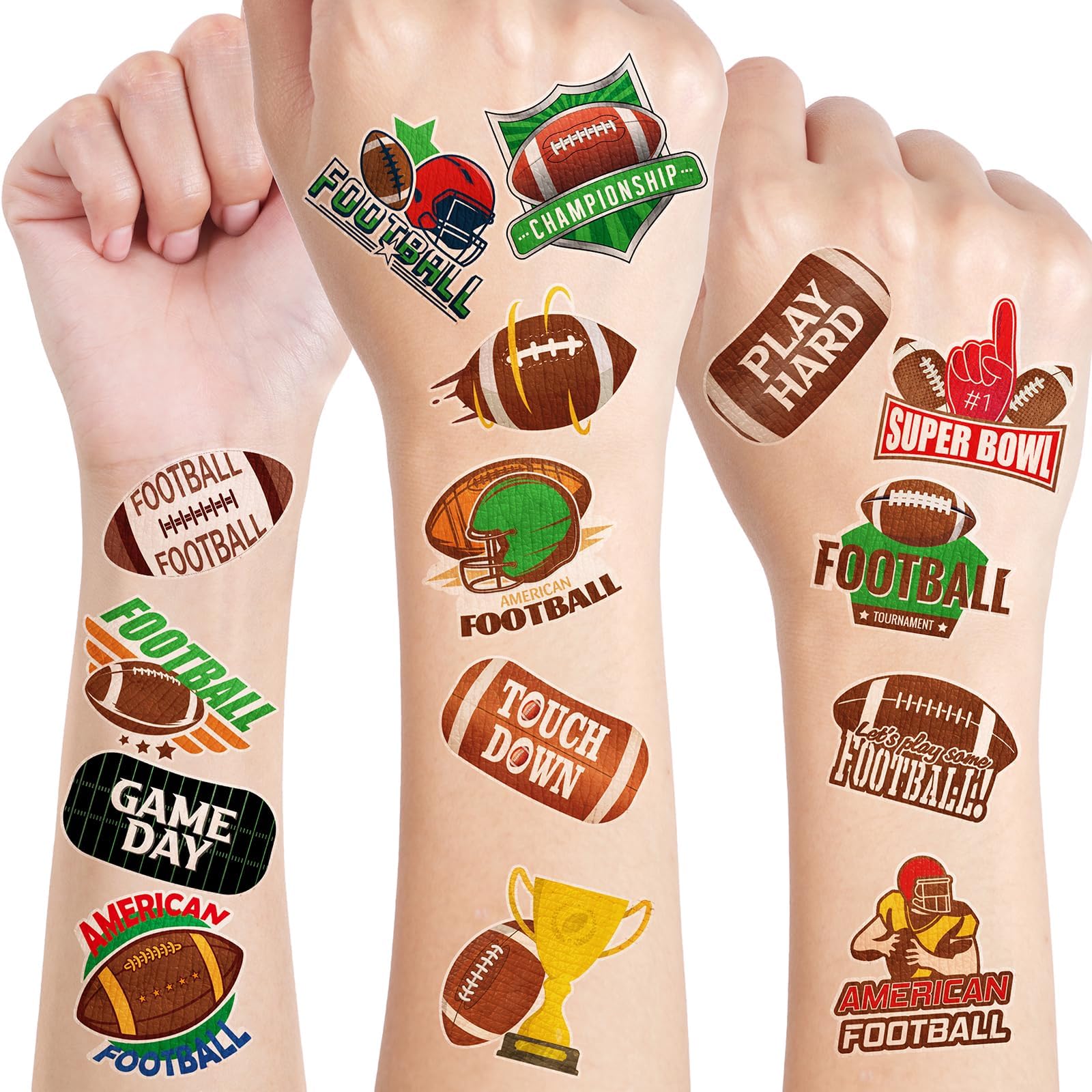 Amazon.com : 96PCS Football Temporary Tattoos - Party Favors for Kids ...