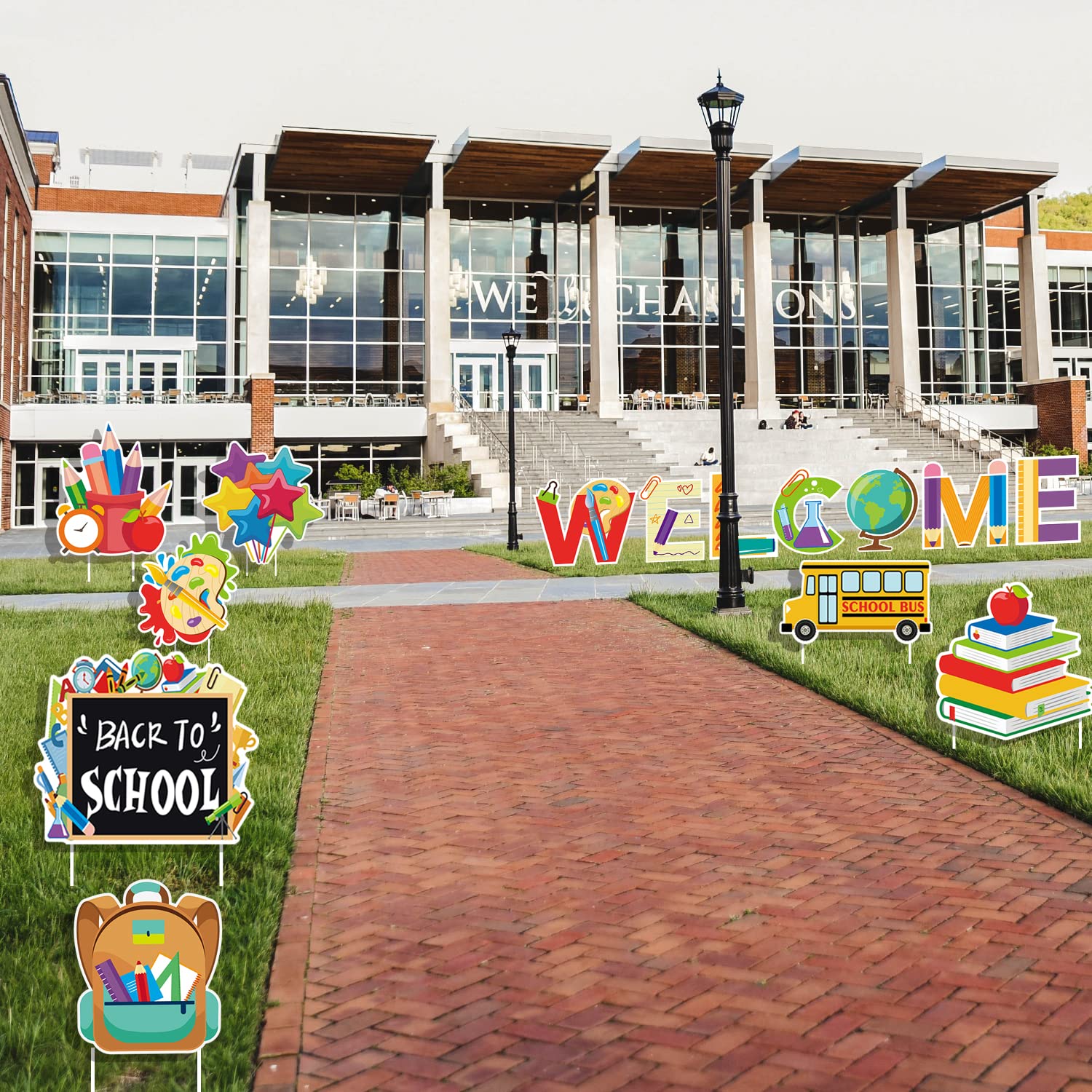 Snapklik.com : 14 Pieces Welcome Back To School Yard Sign