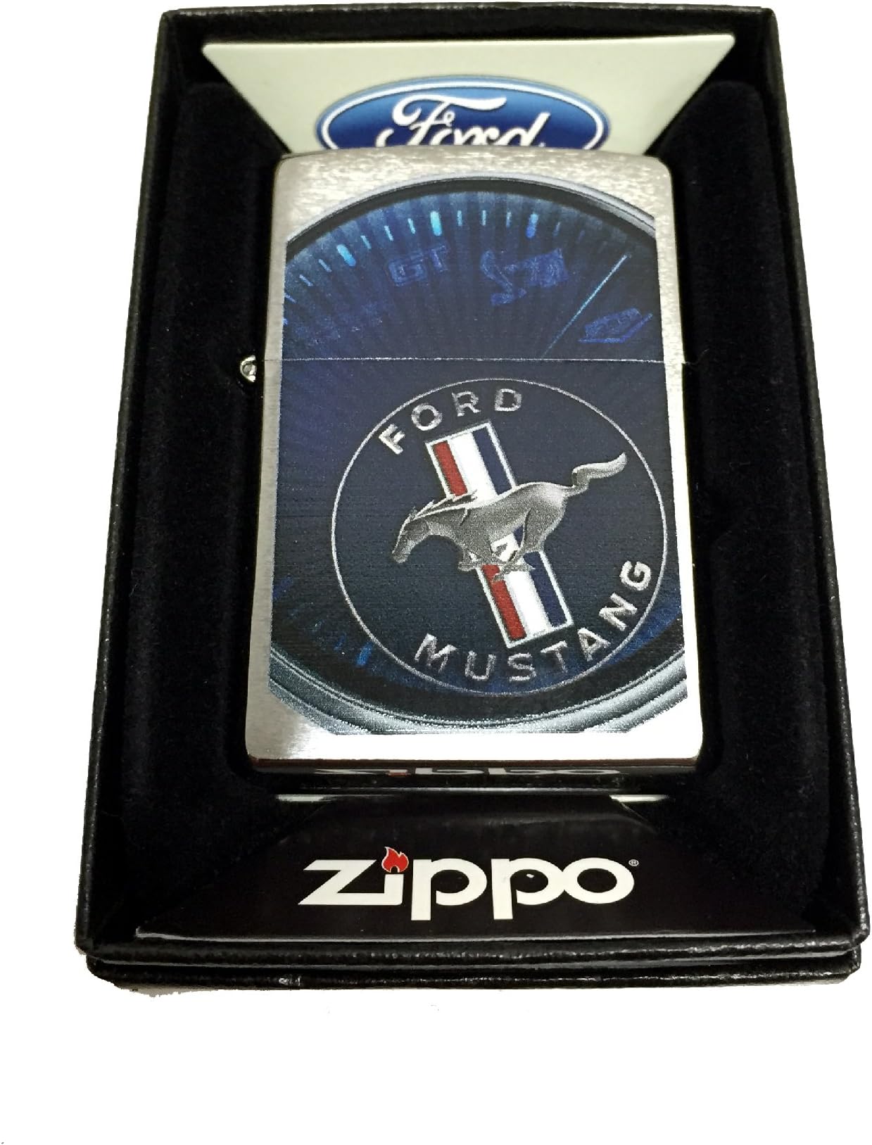 Amazon.com: Zippo "Ford Mustang" High Polish Chrome Lighter, 8472