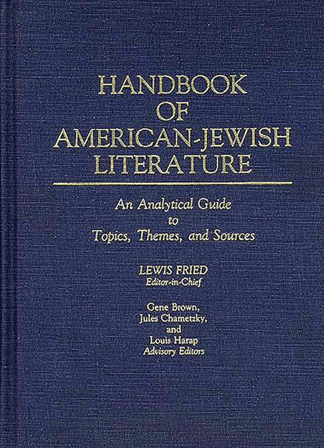 Amazon.com: Handbook of American-Jewish Literature: An Analytical Guide ...