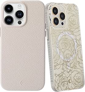 Amazon.com: Luner - for iPhone 15 Pro Max - 2 Phone Cases Bundle - White Premium Vegan Leather ...