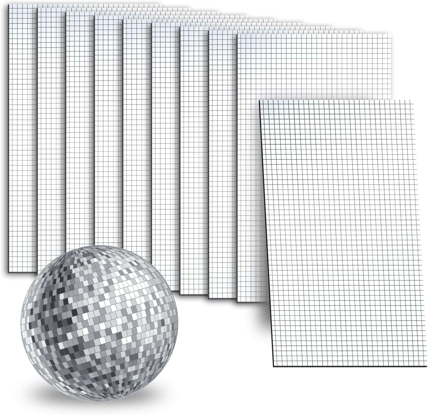 Amazon.com: AIVS Self-Adhesive Real Glass Craft Mini Square & Round ...