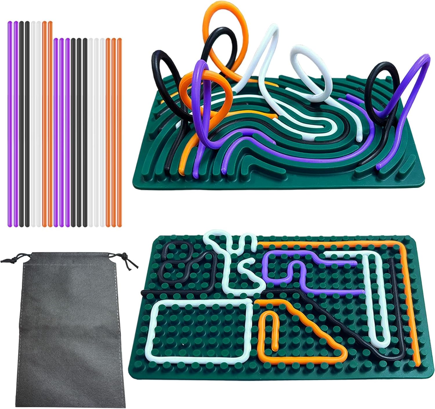 Push Peel Sensory Activity Board, Double Side Silicone Fidget Pads with ...