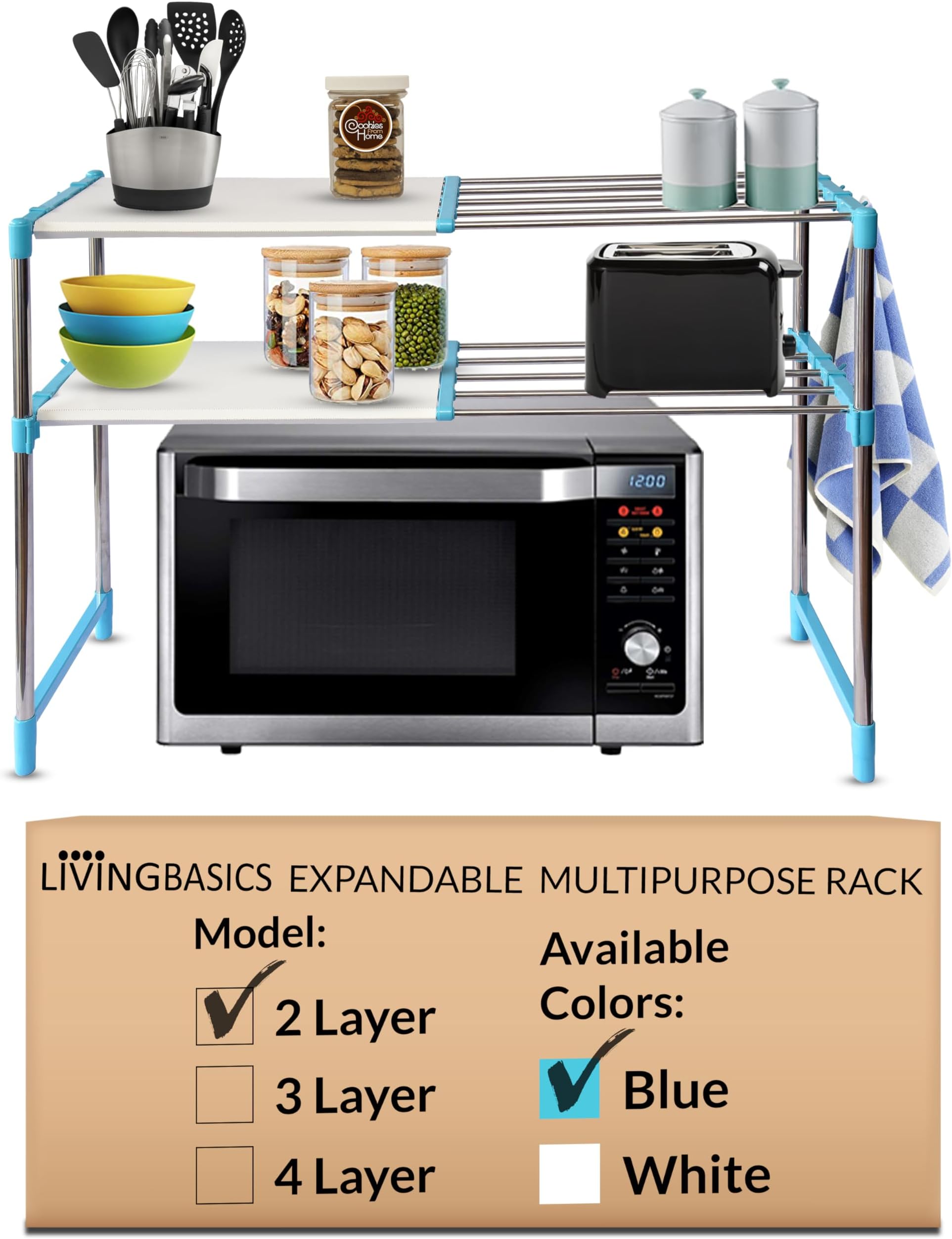 Raxon World® 2-Layer Microwave Stand, OTG Stand, Microwave Oven Rack ...