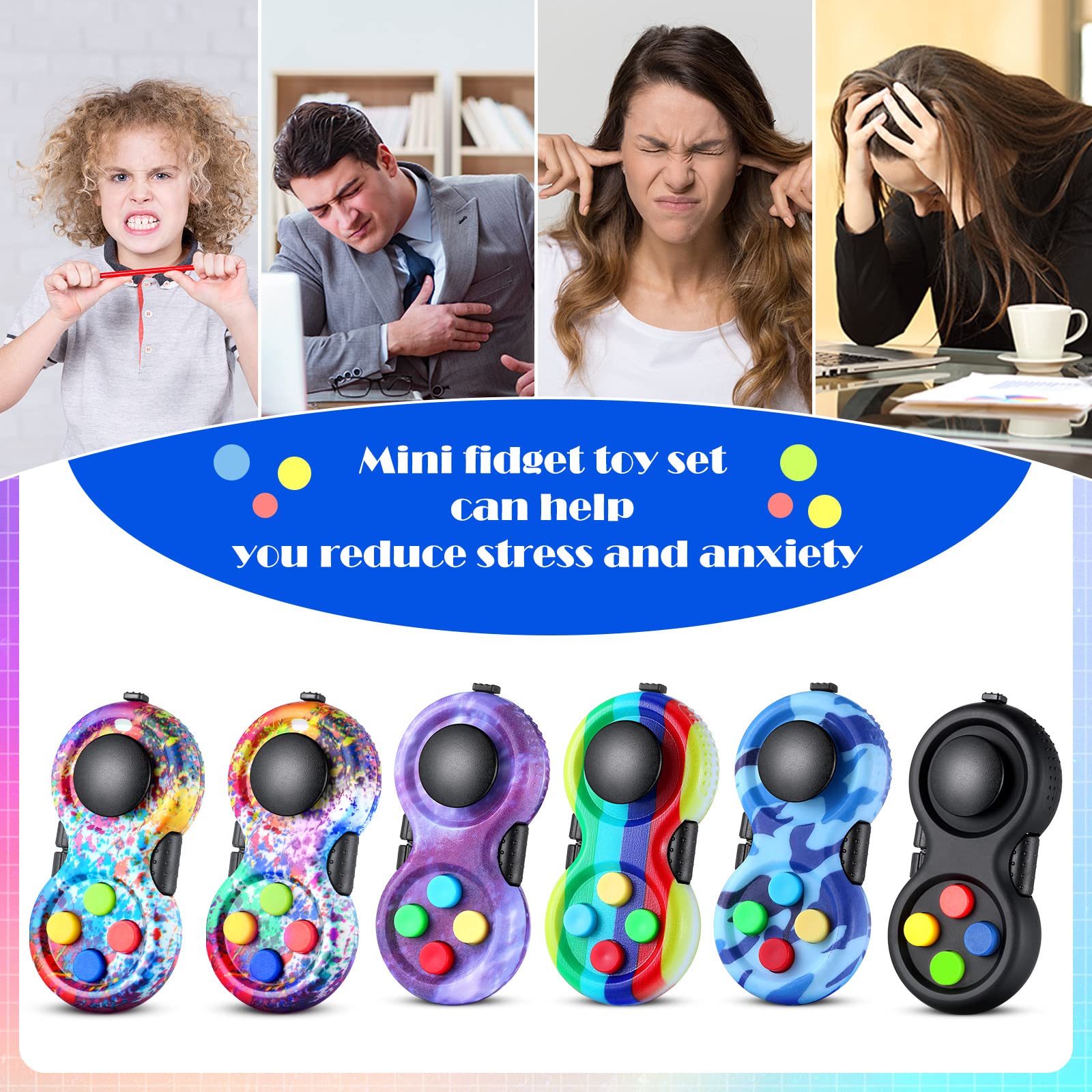 Snapklik.com : Skylety 6 Pieces Cam Fidget Pad Controller Relieve ...