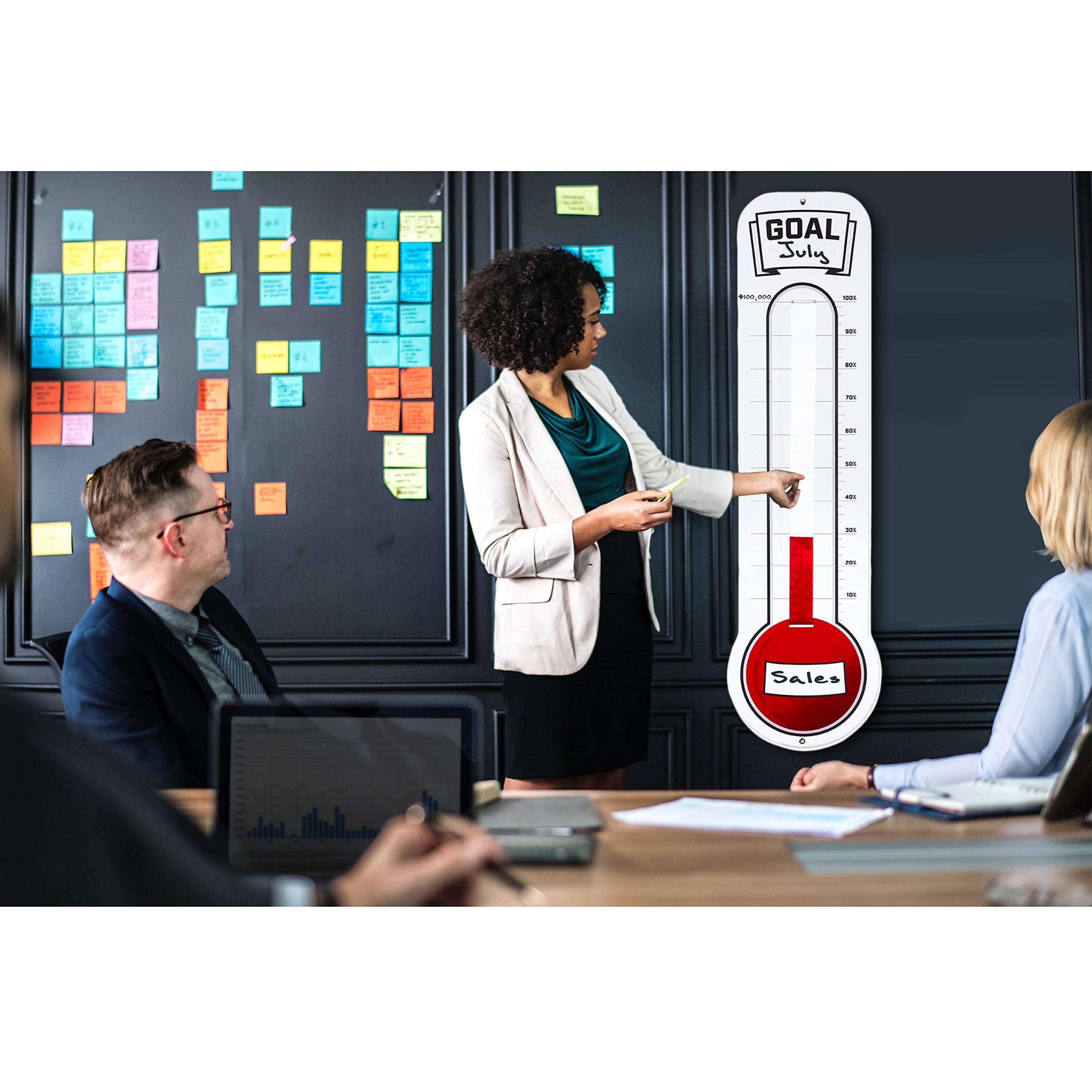 Fundraising Thermometer Chart Goal Tracker | Dry Erase Goal Setting ...