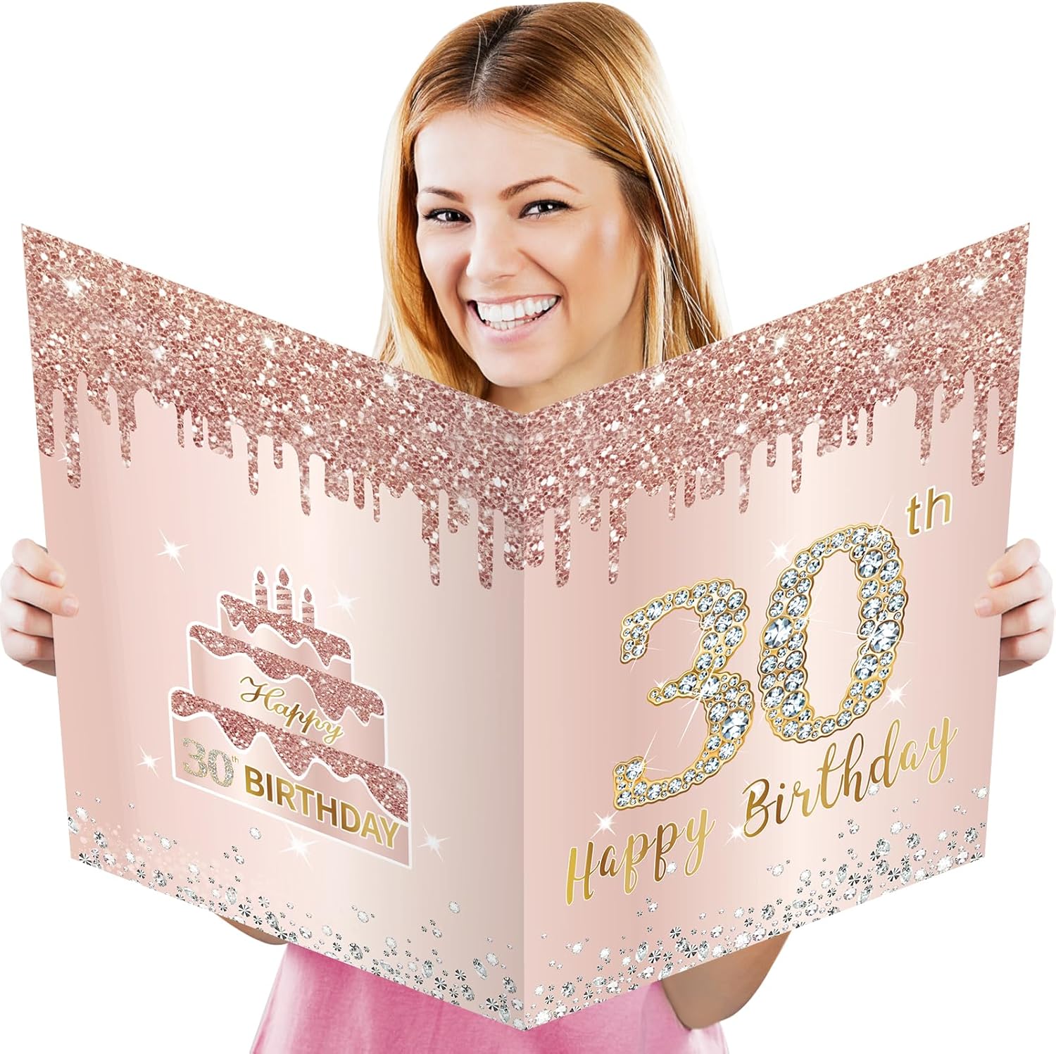 Amazon.com : Large 30 Birthday Card with Envelope, Jumbo Happy 30th ...