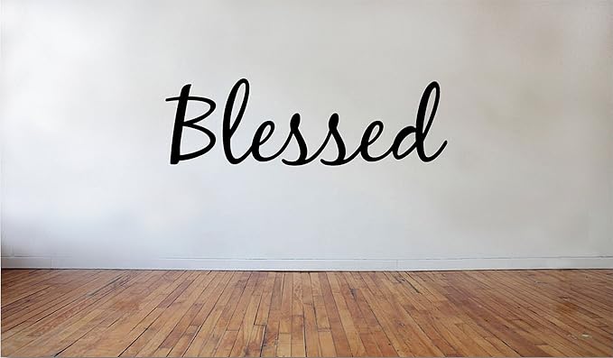 Amazon.com: Blinggo Blessed Removable Vinyl Wall Decal Home Décor ...