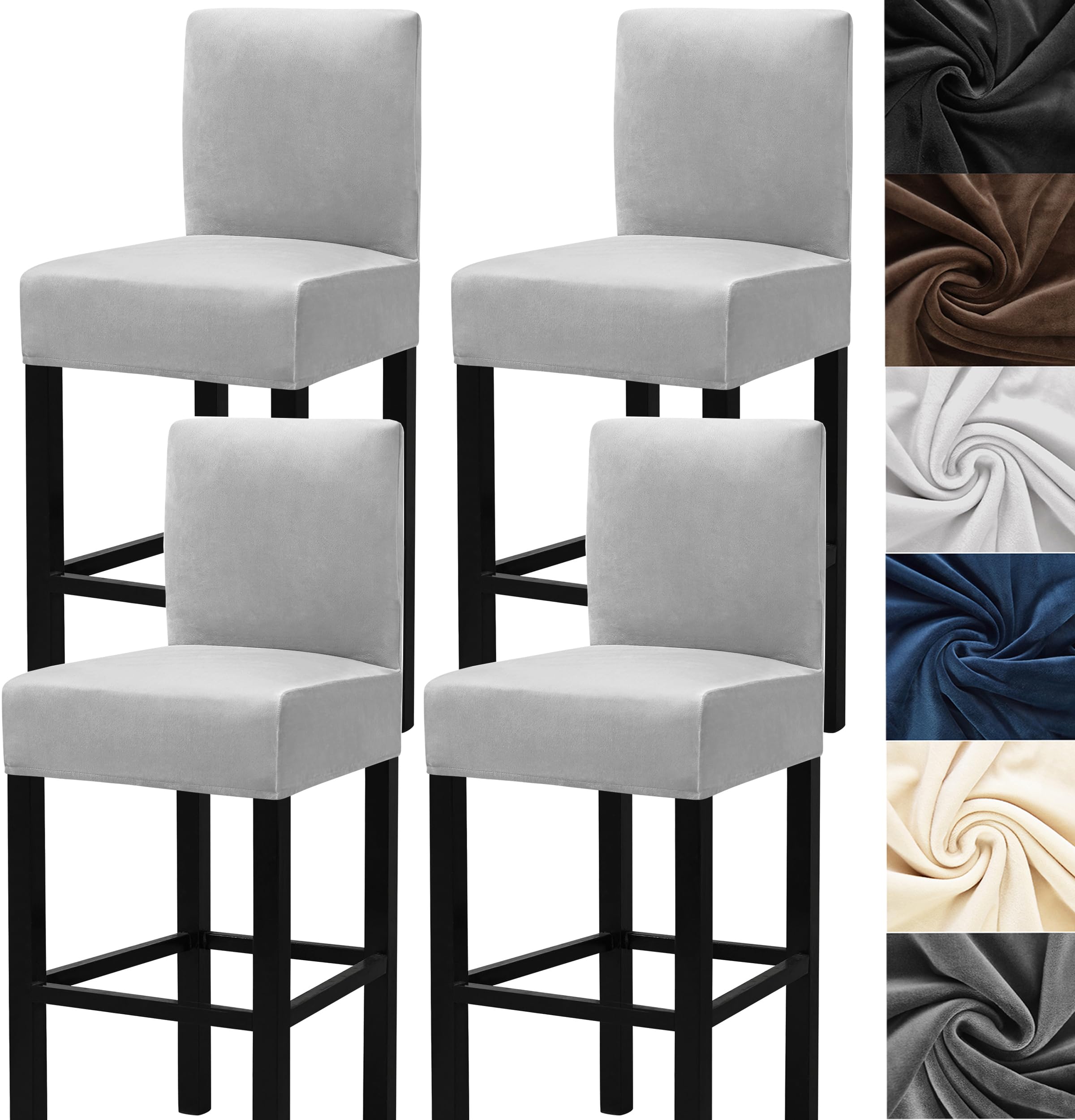 Amazon.com: HFCNMY Bar Stool Covers,4 Pack Stretch Bar Stool Covers ...