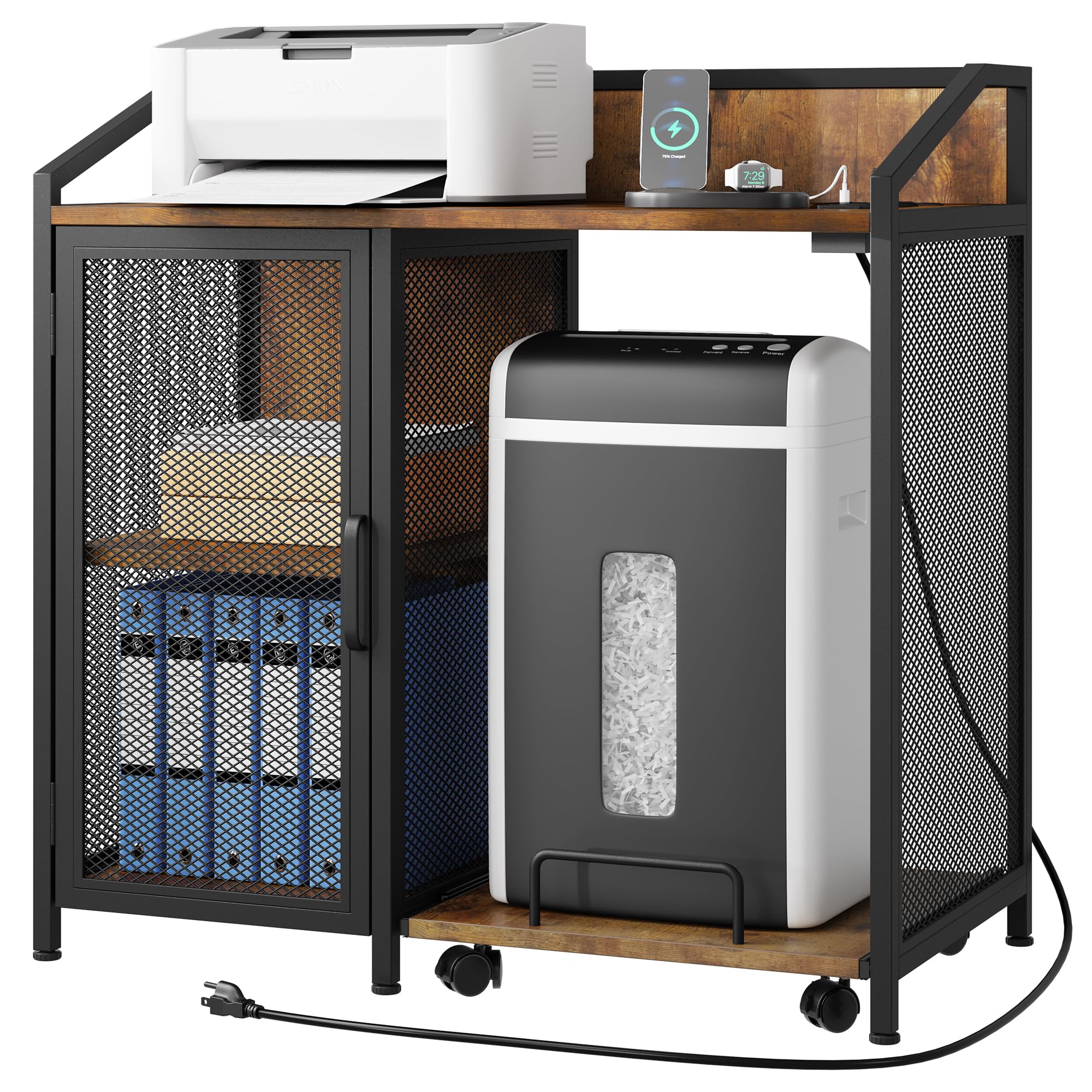 Buy YITAHOMEPrinter Stand with Shelf, Printer Desk with Charging ...