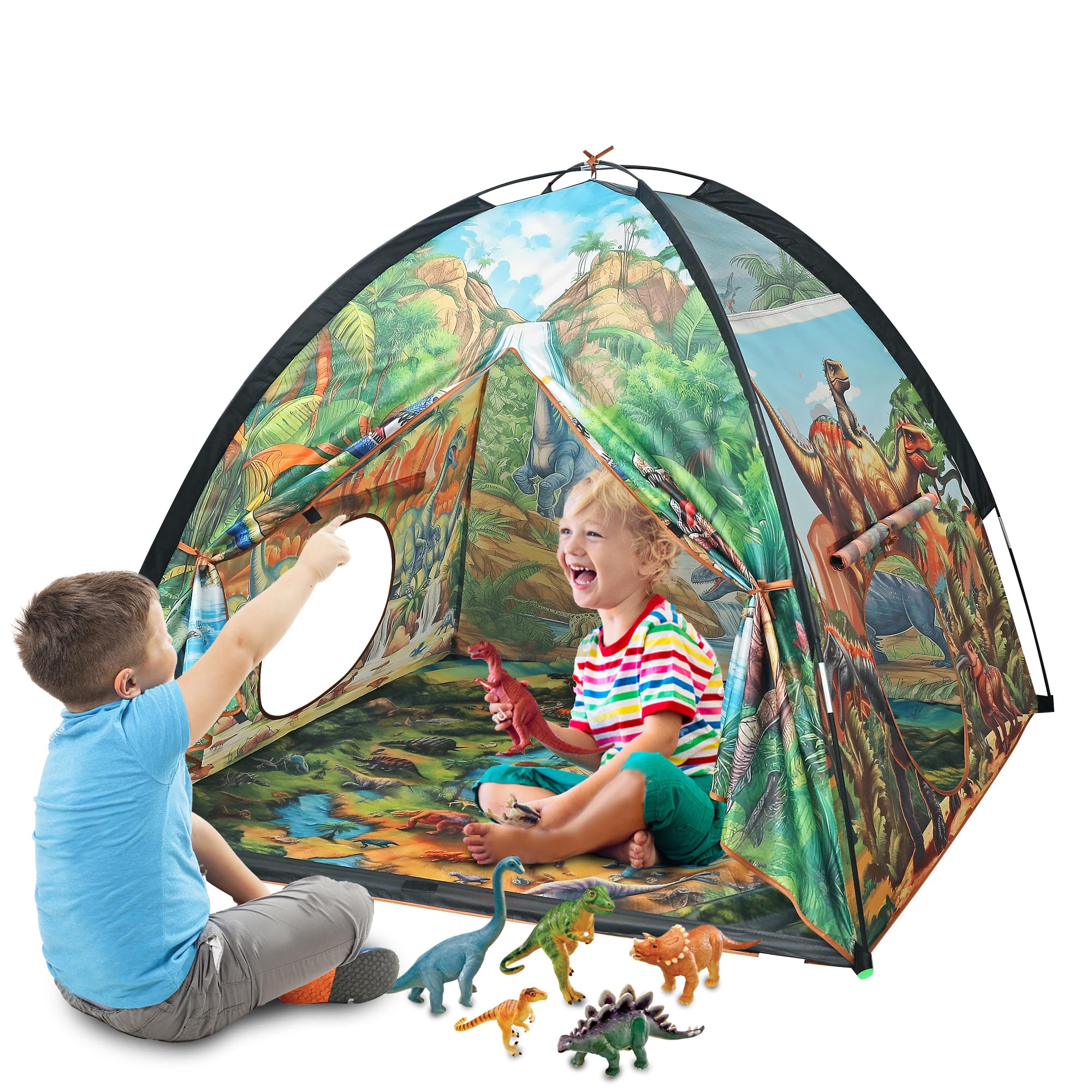 Amazon.com: LimitlessFunN Dinosaur Kids Play Tent | Includes Star ...