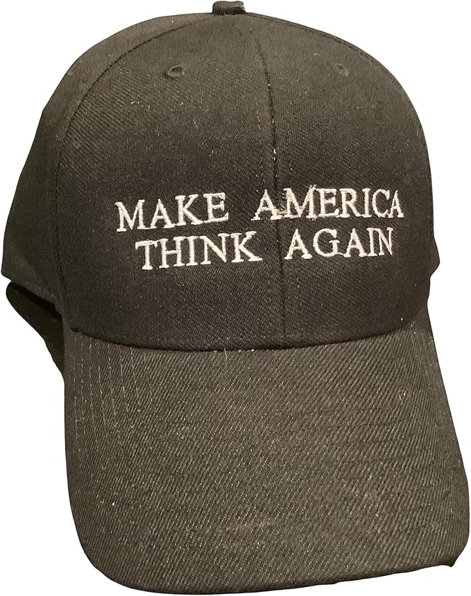 Make America Think Again Hat - Adjustable - Quality Embroidery - Hat ...