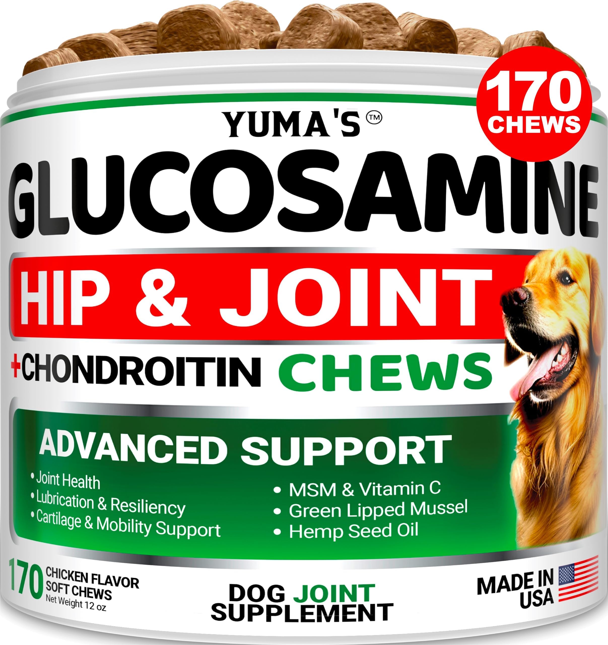 Amazon.com : Glucosamine for Dogs - Hip and Joint Supplement for Dogs ...