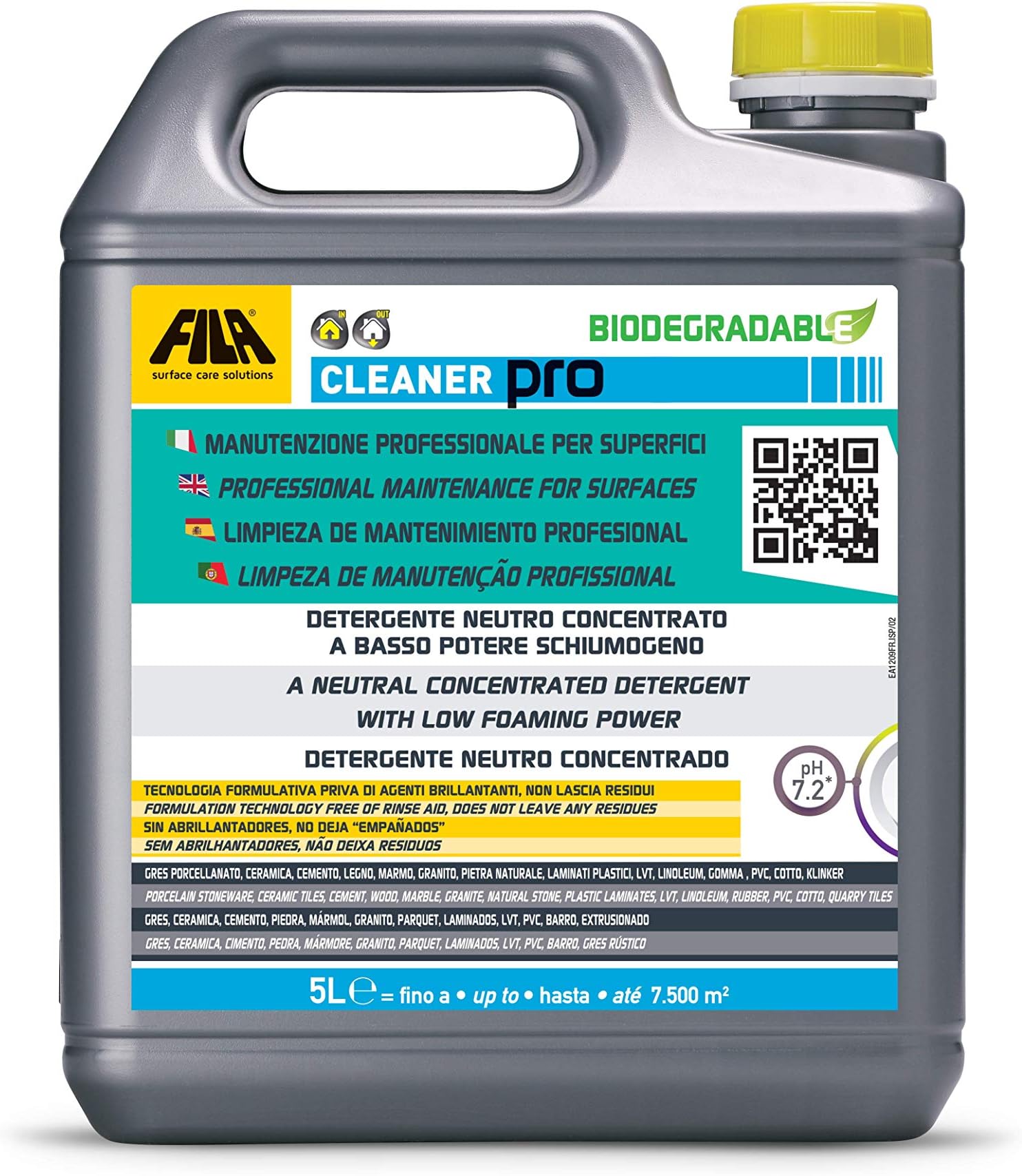 FILA Surface Care Solutions, CLEANER PRO, Detergente Universale per ...