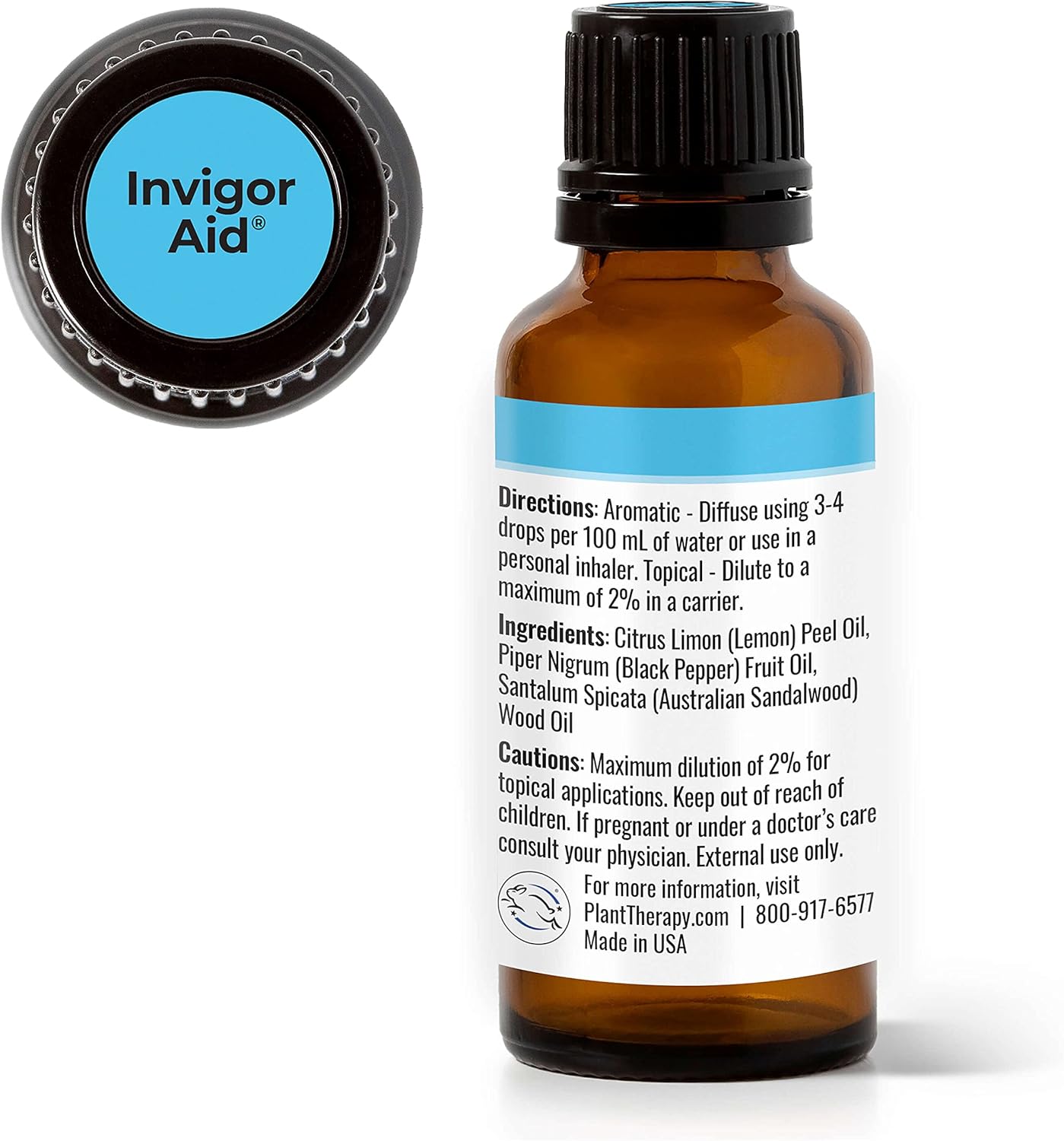 Plant Therapy Invigor Aid – Mezcla de aceites esenciales de 1.0fl oz (1 ...