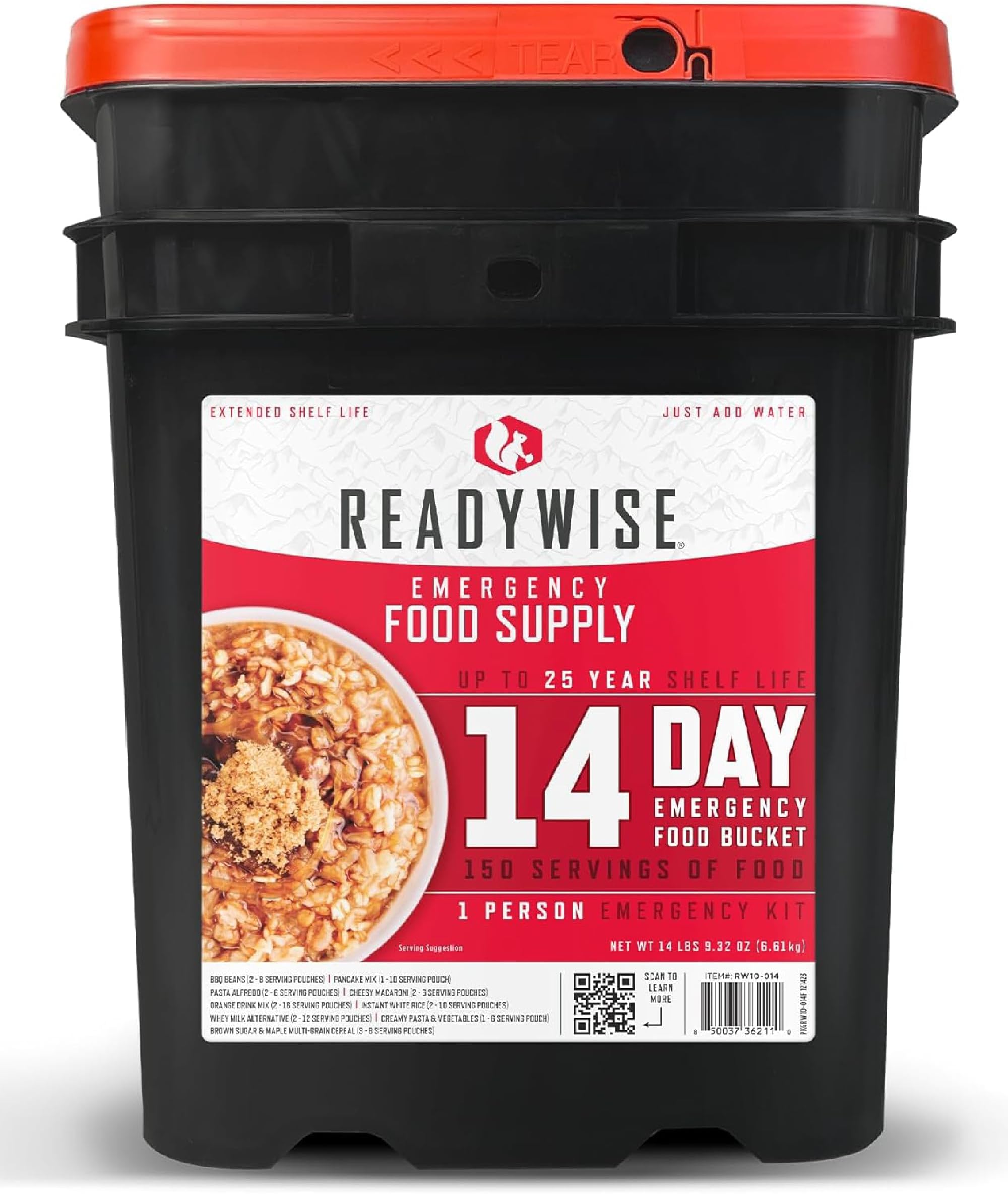 Amazon.com: READYWISE - 14 Day, Emergency Food Supply, 150 Servings, 1 ...
