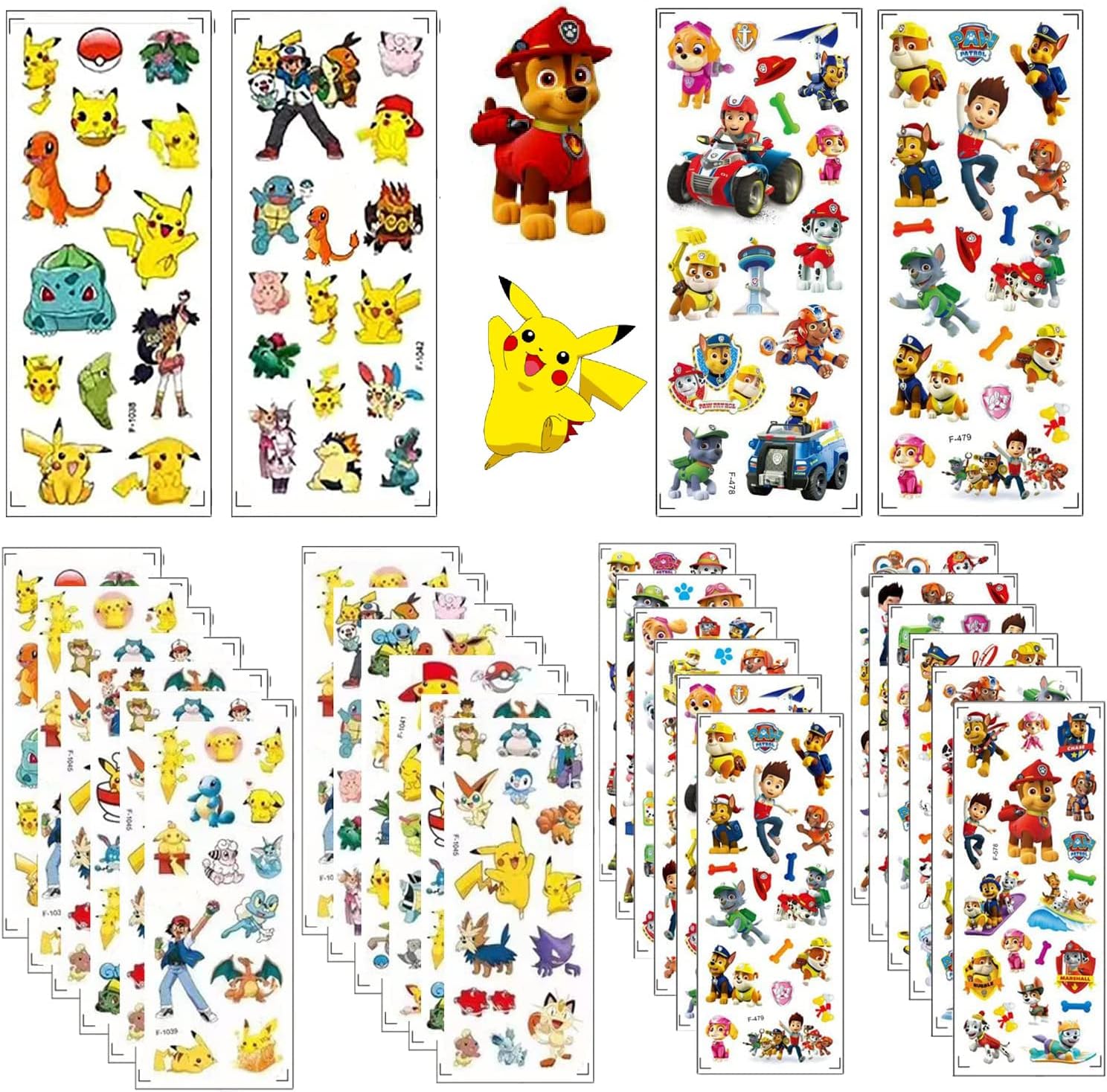 SLINGDA Kinder Sticker,24 Blätter 3D Aufkleber für Kinder, 3D Relief ...