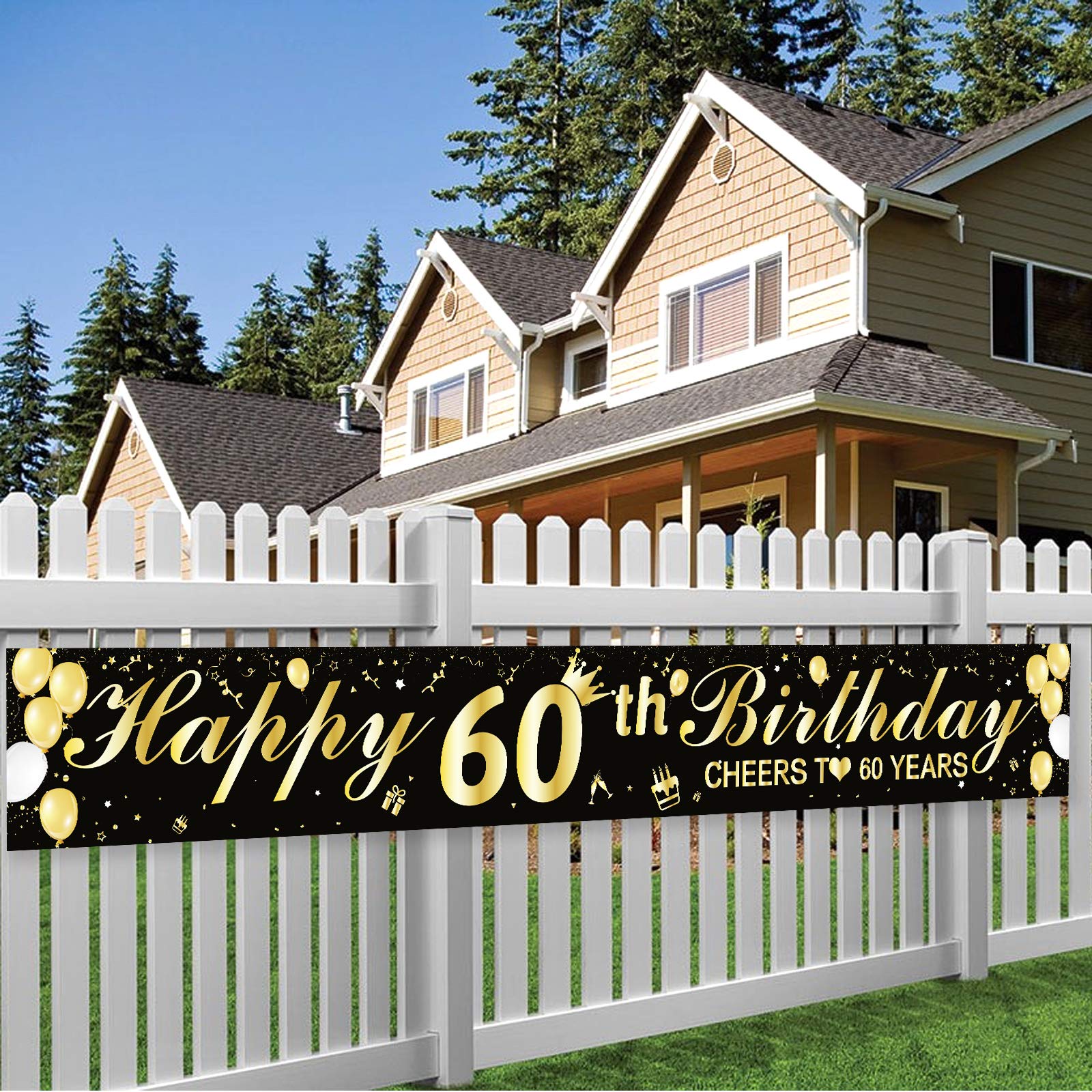 Buy XINDY 60th Birthday Banner, Cheers to 60 Years Banner for Women Men ...