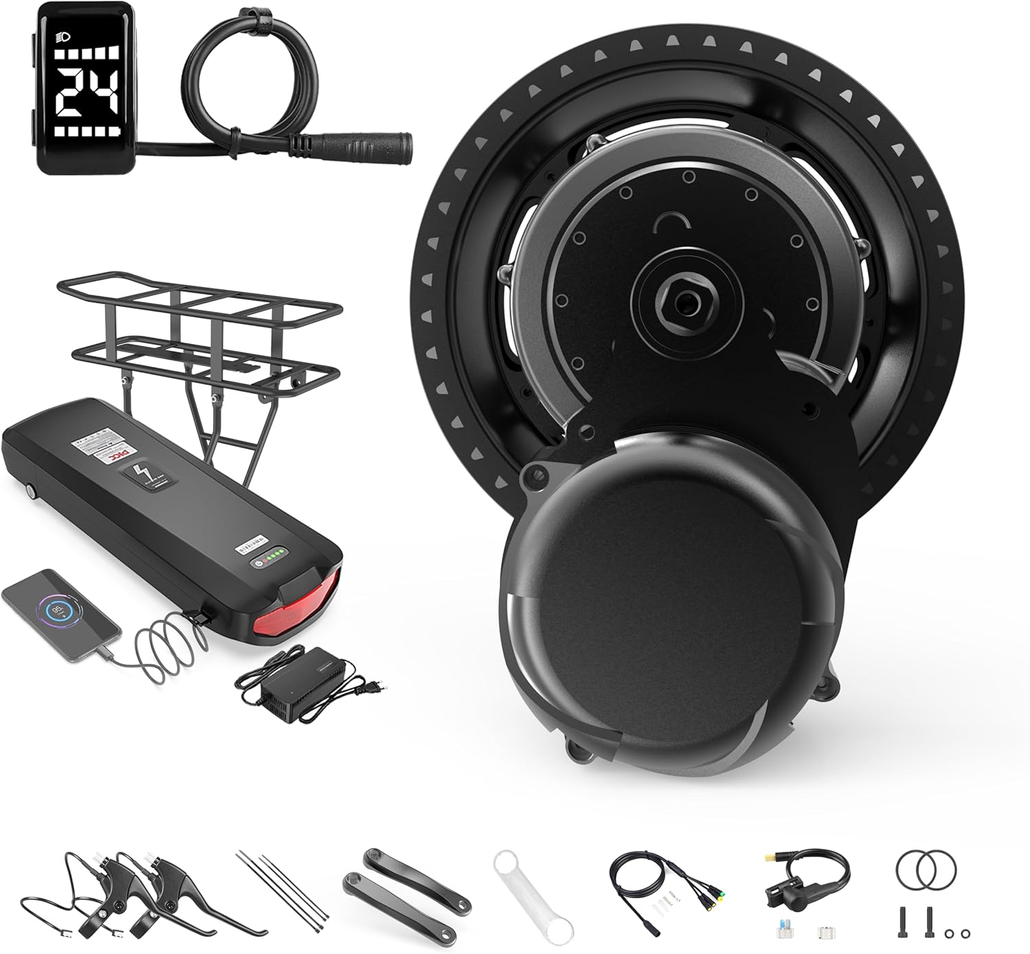 Amazon.com : Varstrom Tong-Sheng 48V 750W Mid Drive E-Bike Conversion ...