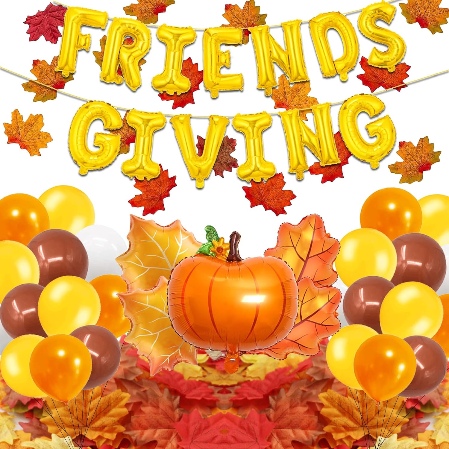 Amazon.com: Friendsgiving Party Decorations,Includes Gold "FRIENDS ...
