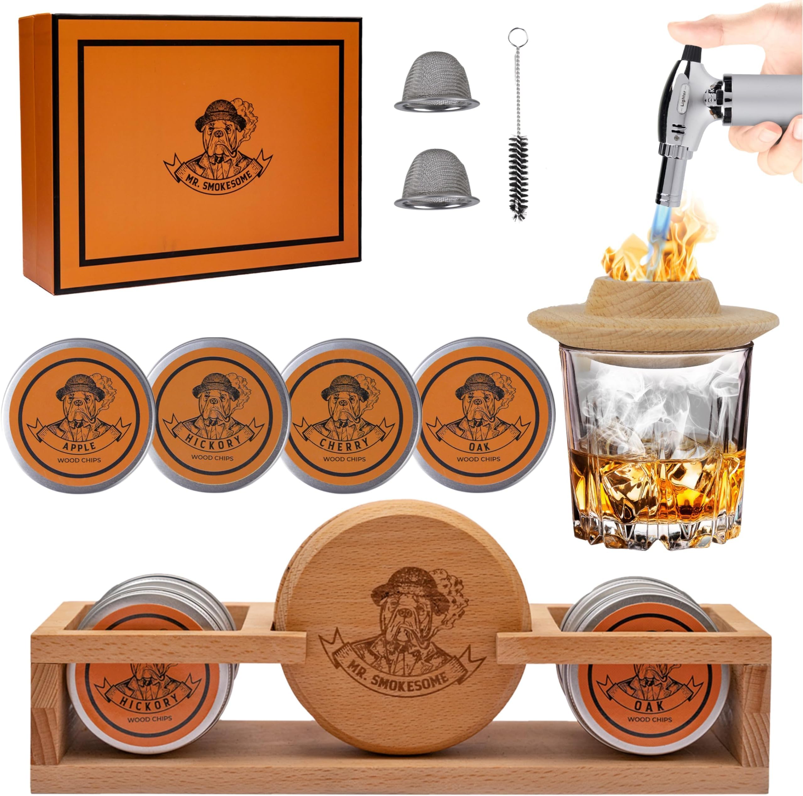 Amazon.com : Whiskey Smoker Kit & Bar Stand by Mr. Smokesome - Old ...