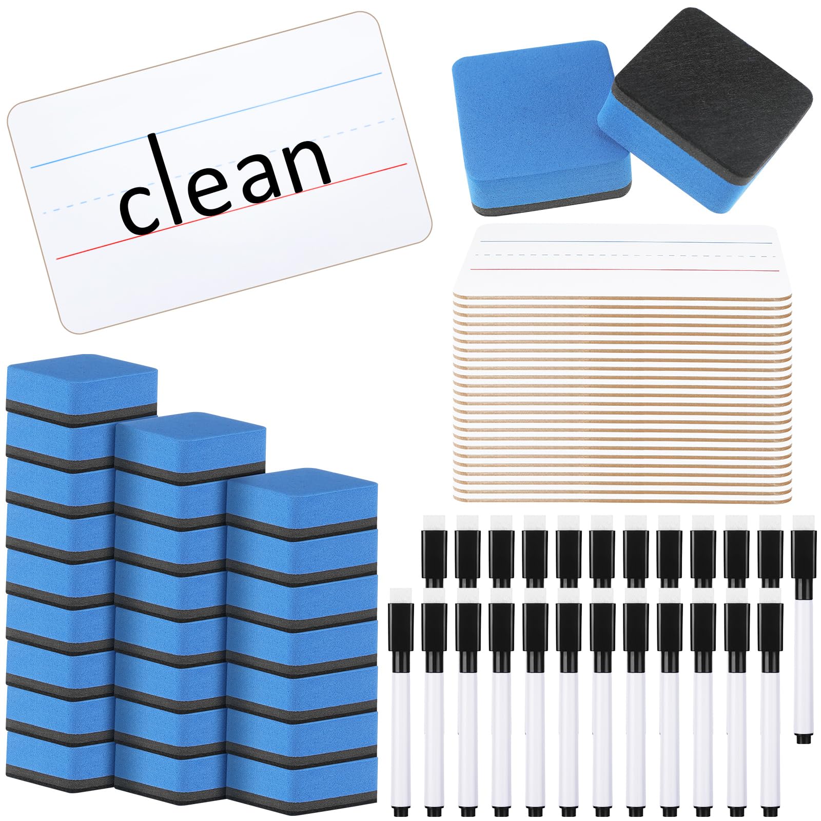 Snapklik.com : Colarr 24 Sets Mini White Boards 6"x 9" Dry Erase Boards ...