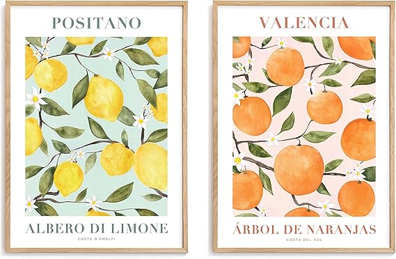 Amazon.com: Poster Store Citrus Fruits Set 20x28 - Orange and Lemon ...
