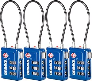 Amazon.com | Brinks TSA Accepted Indicator Luggage Lock, Blue ...