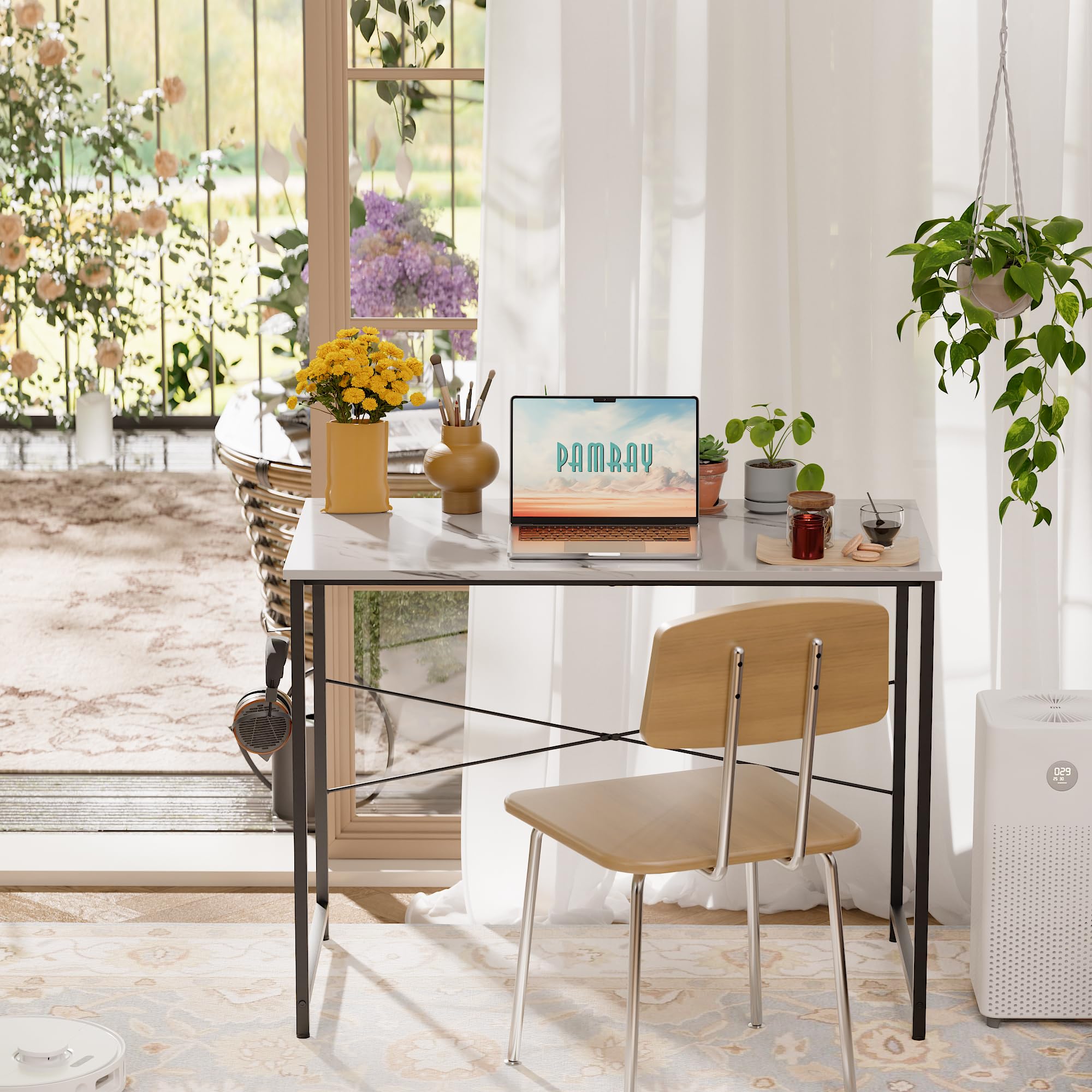 Snapklik.com : Pamray 40 Inch Computer Desk For Small Spaces, Home ...