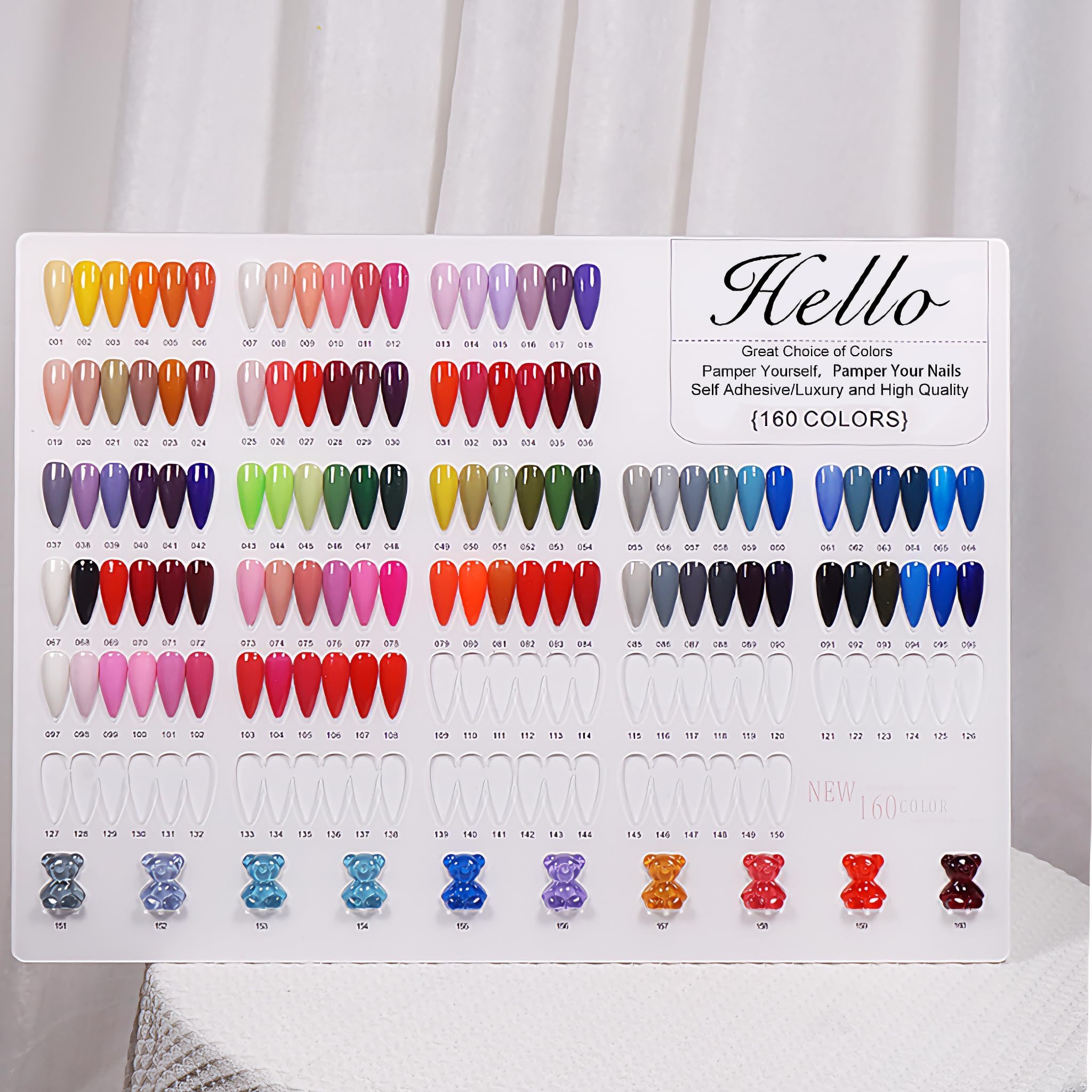 Amazon.com: Acycoin2A Acrylic Nail Polish Color Display Board Book Nail ...