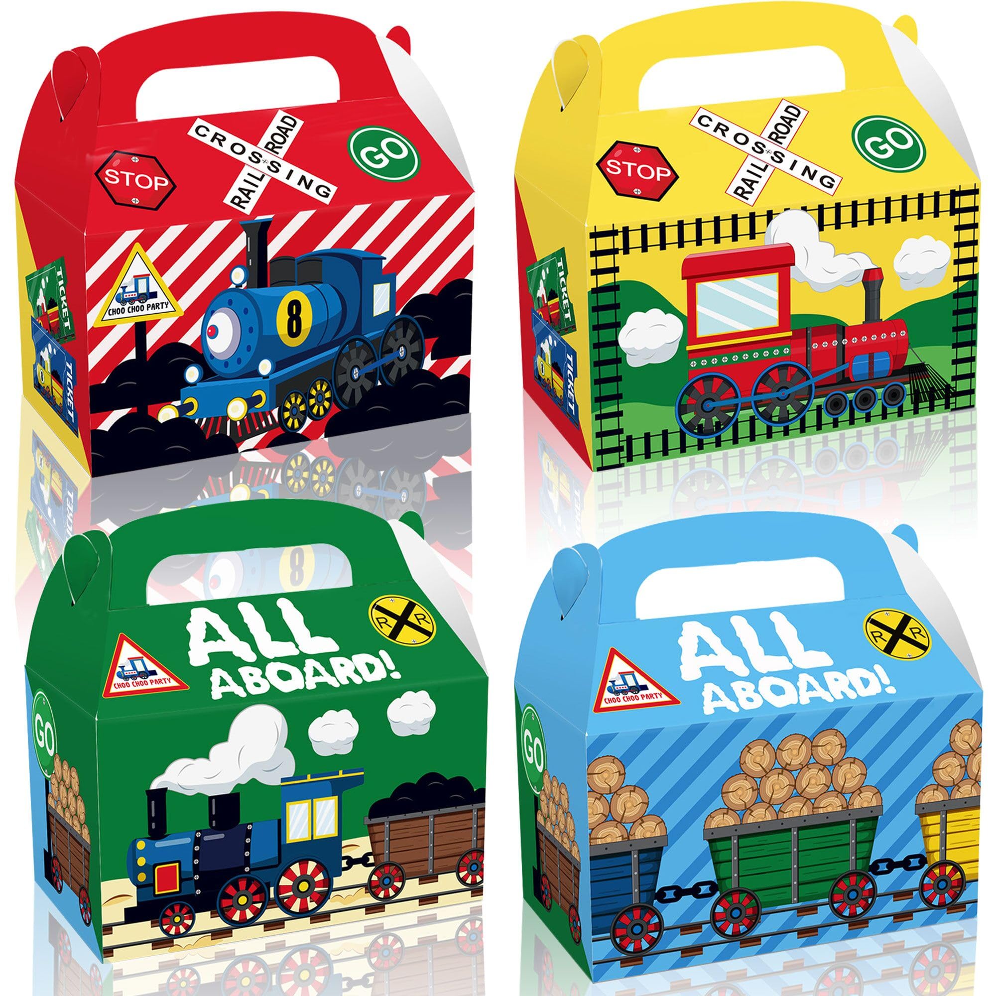 Best Party Favor Train Vibrant Train Themed Party Favor Bags Handles