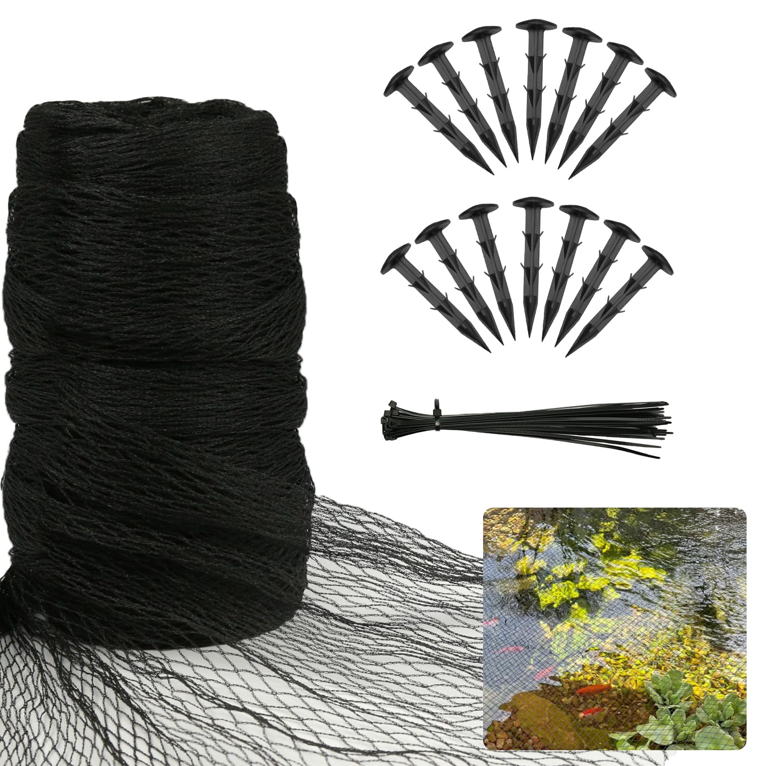 Amazon.com : Pond Netting Shield for Leaves,Protects Koi Fish from ...