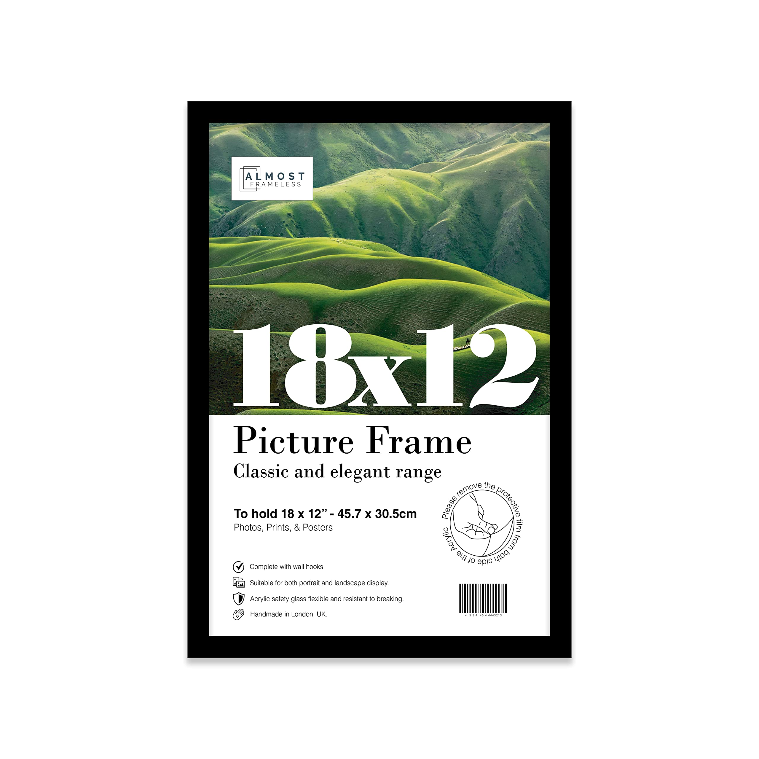 Decorebay Home 10x8 Polymer Picture Photo Frame (Black), 47% OFF