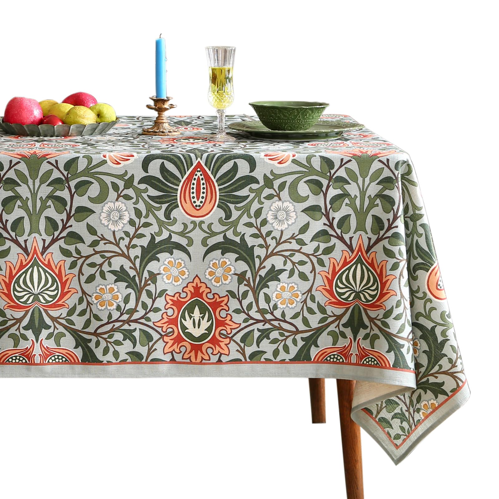 Amazon.com: ISAENNE French Tablecloth for Rectangle Tables,Linen Table ...