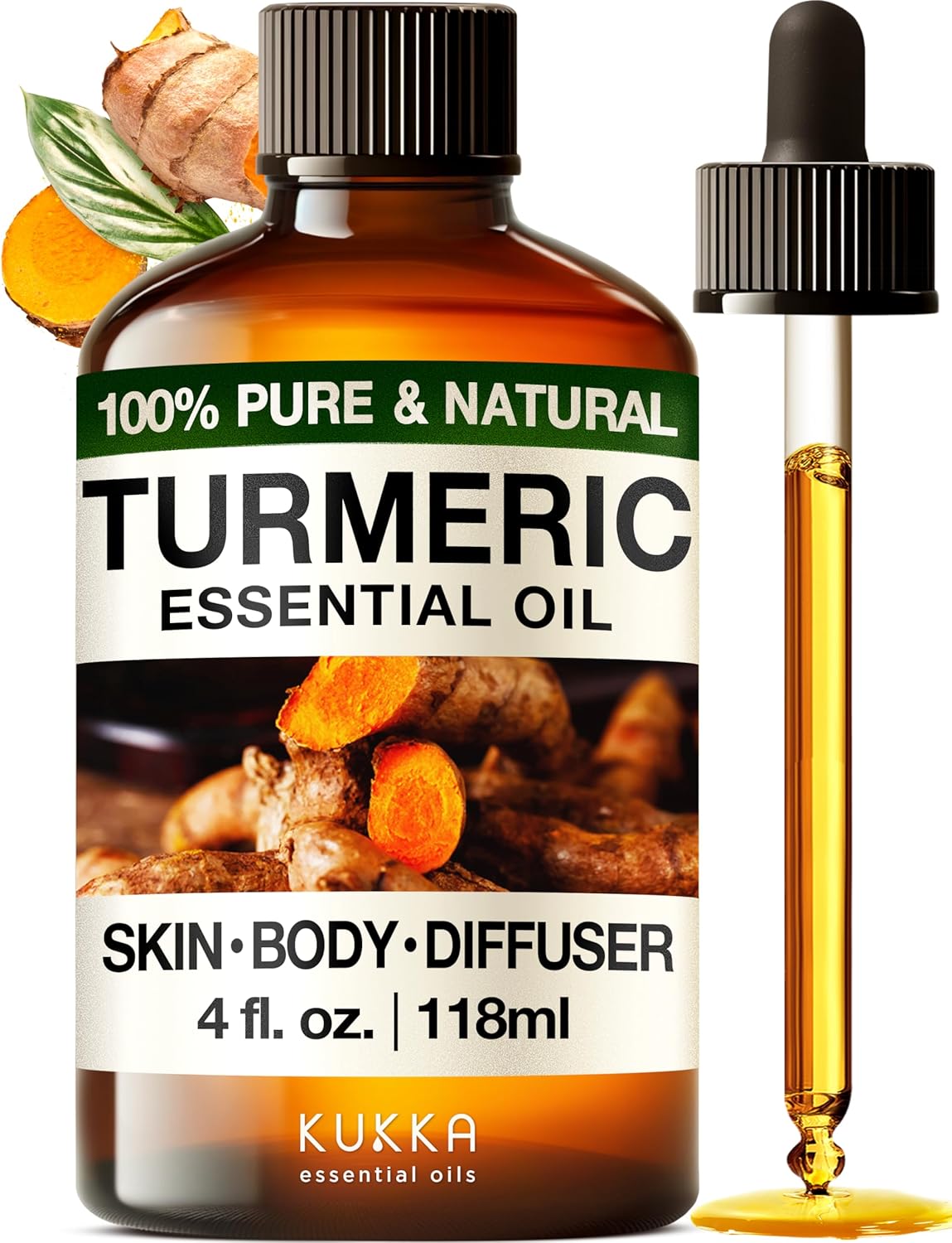 Amazon.com: Kukka Turmeric Oil for Skin - 4 Fl Oz - 100% Pure Natural ...