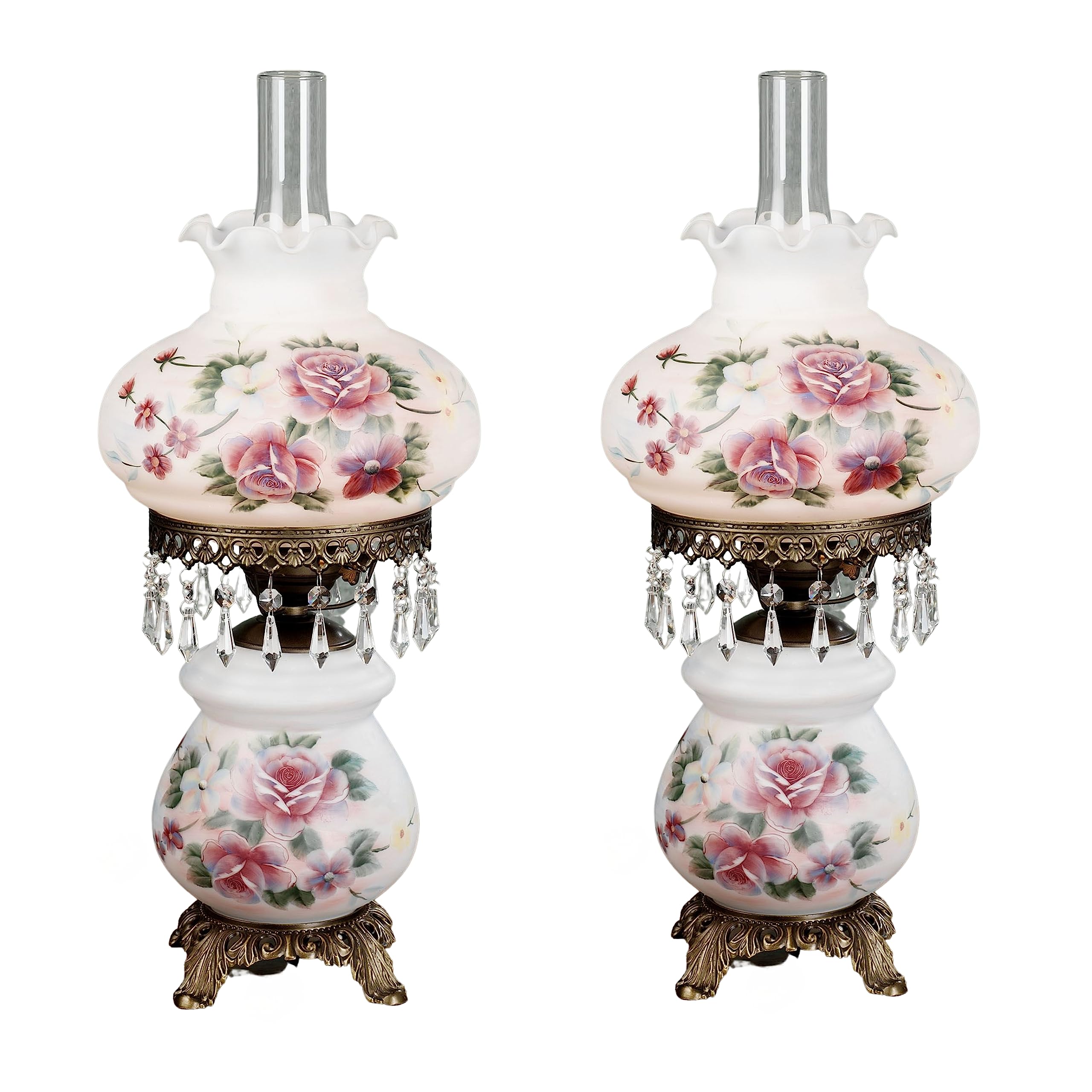 Hurricane Style Victorian Table Lamp | Set of Two - Amazon.com