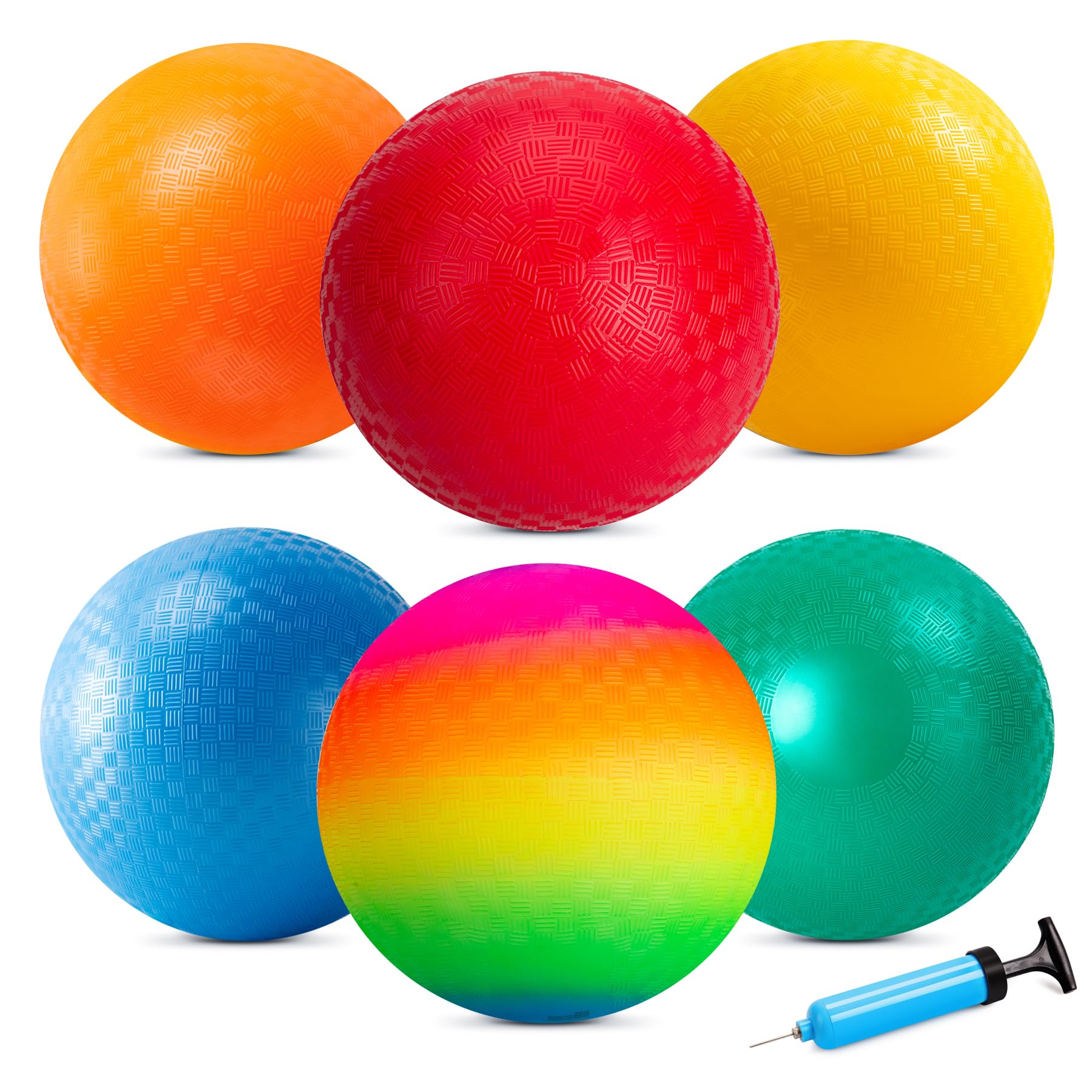 Snapklik.com : EVERICH TOY 6 Pack Playground Balls Dodgeball Set, 8.5 ...