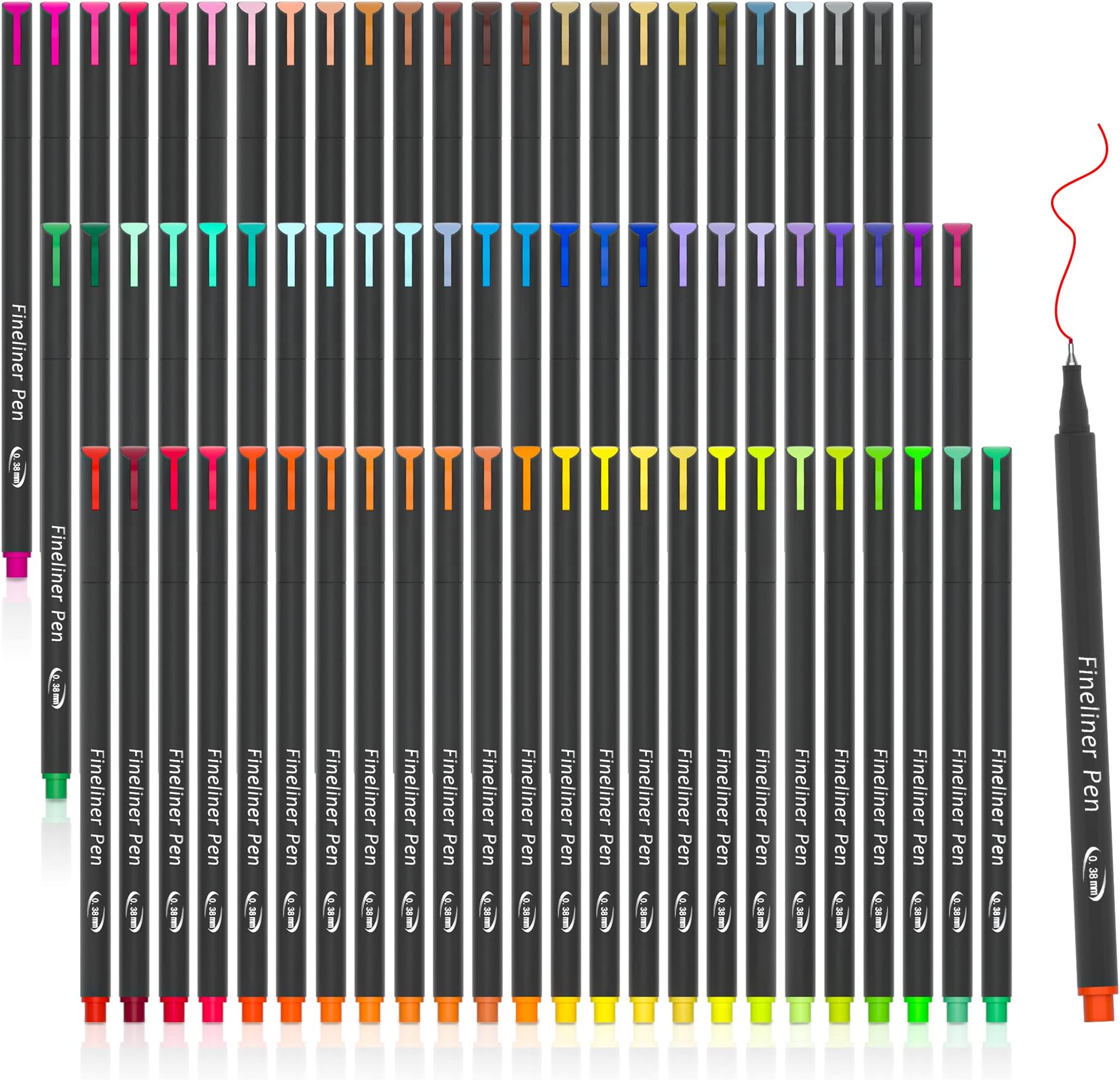 Amazon.com: Tebik 80 Pack Planner Pens Colored Pens, 72 Colors Drawing ...